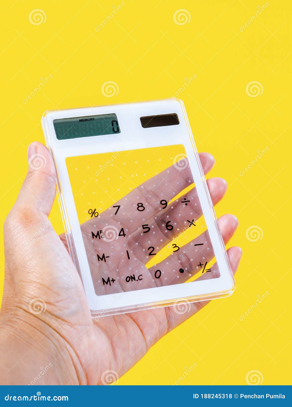 Hand Showing Digital Calculator Stock Photo - Image of business, online ...