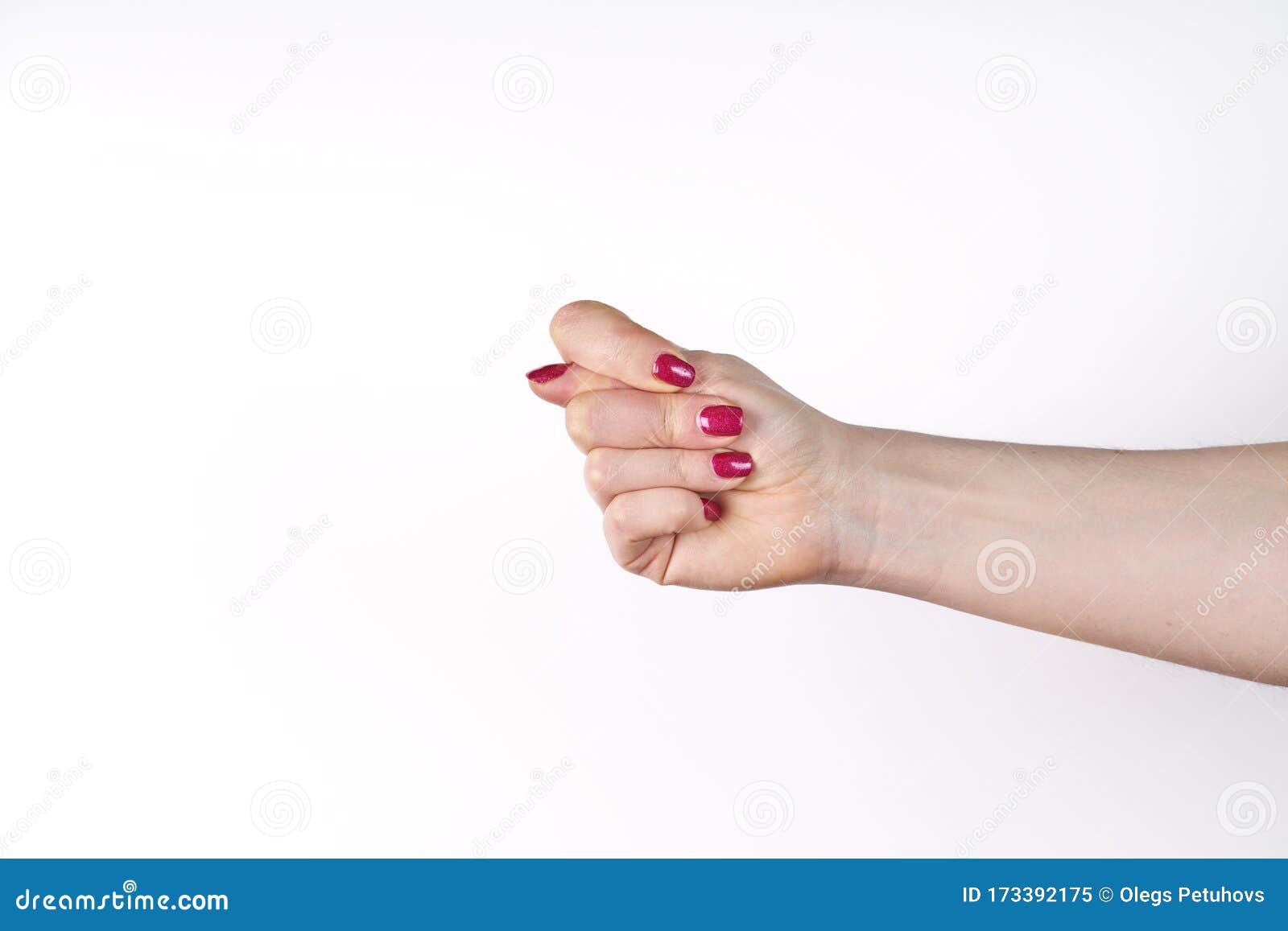 Hand Showing the Fig Sign, Isolated on White Background Stock Image ...