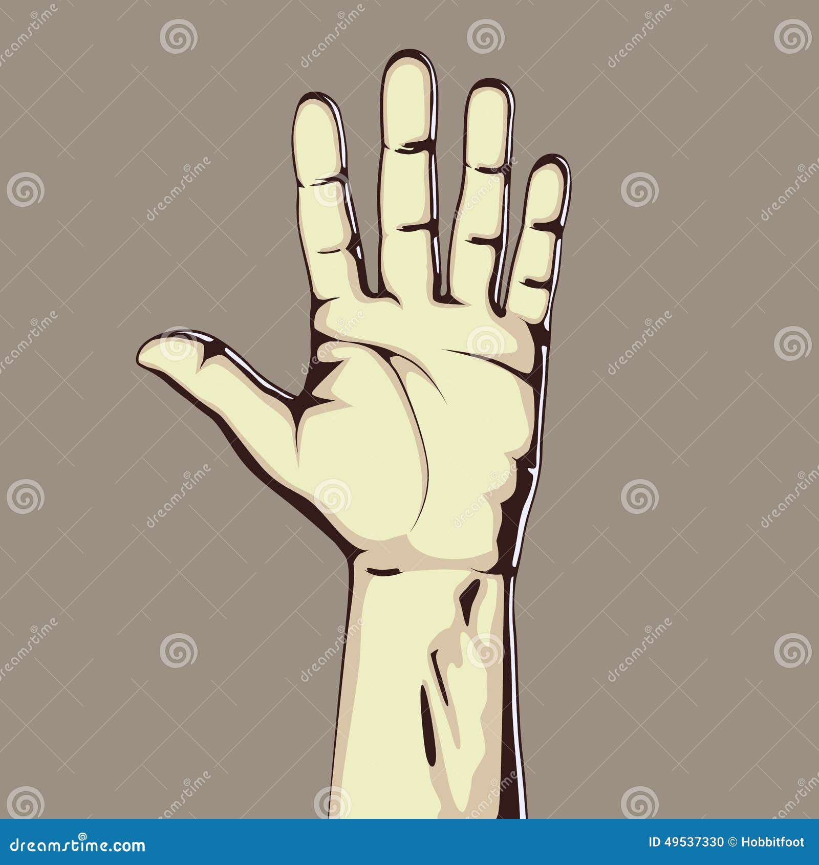 Hand showing five count stock vector. Illustration of people - 49537330