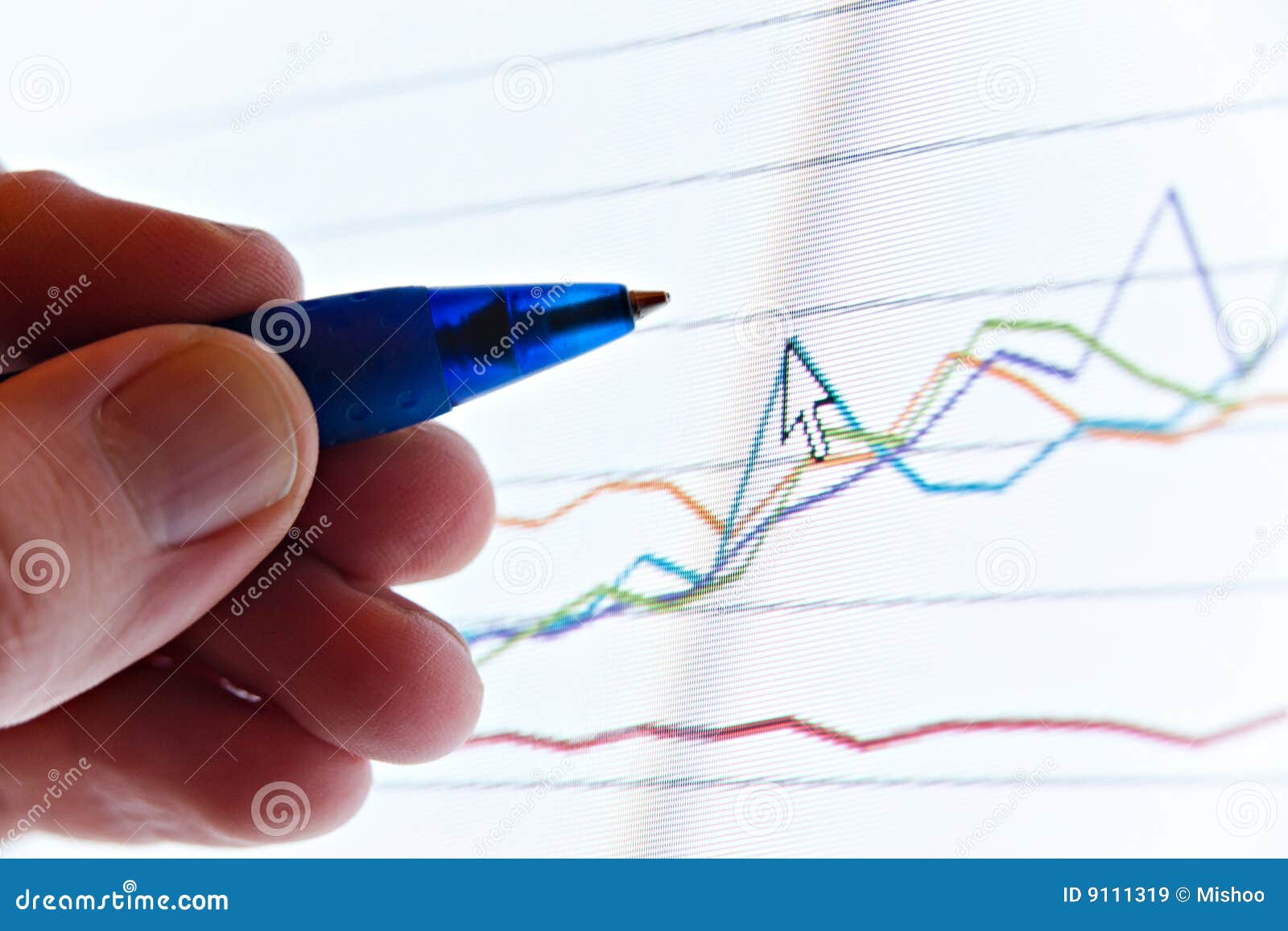 Hand showing graph stock image. Image of earnings, copy - 9111319