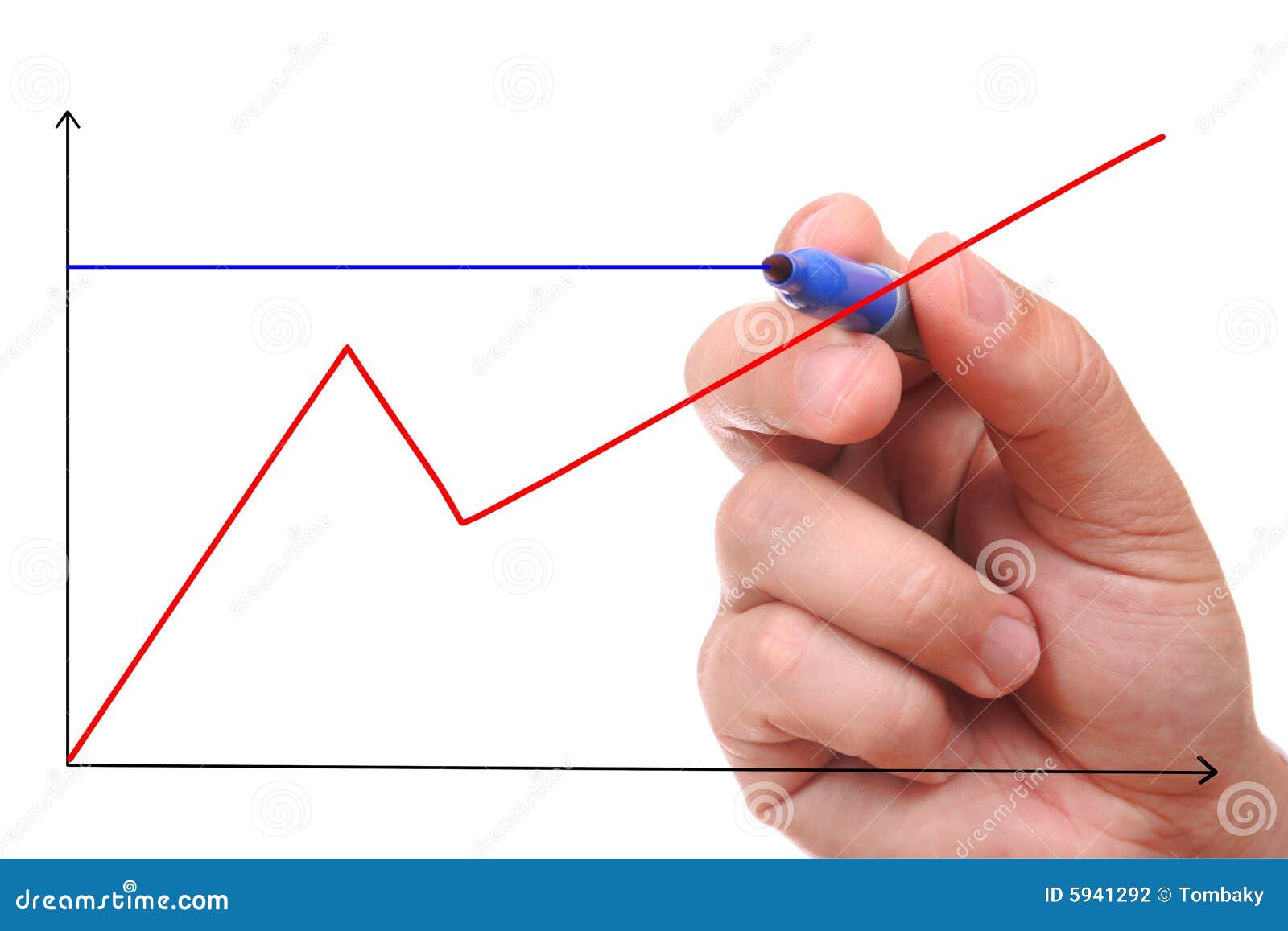 Hand Showing Graph Isolated Stock Photo - Image of manager, growth: 5941292