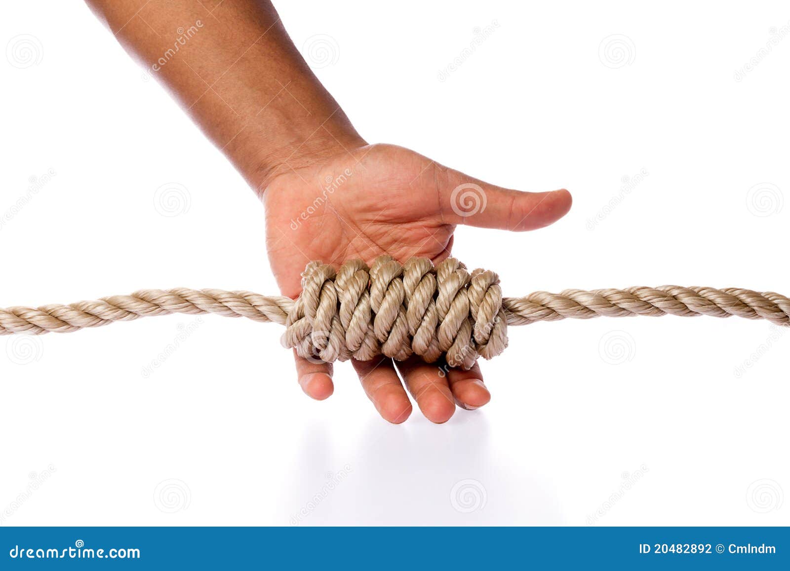 Hand Showing Knot Isolated on White Stock Photo - Image of hand ...