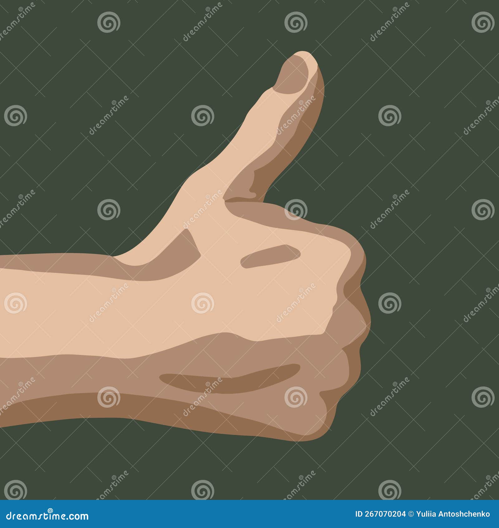 Hand showing like. stock vector. Illustration of icon - 267070204