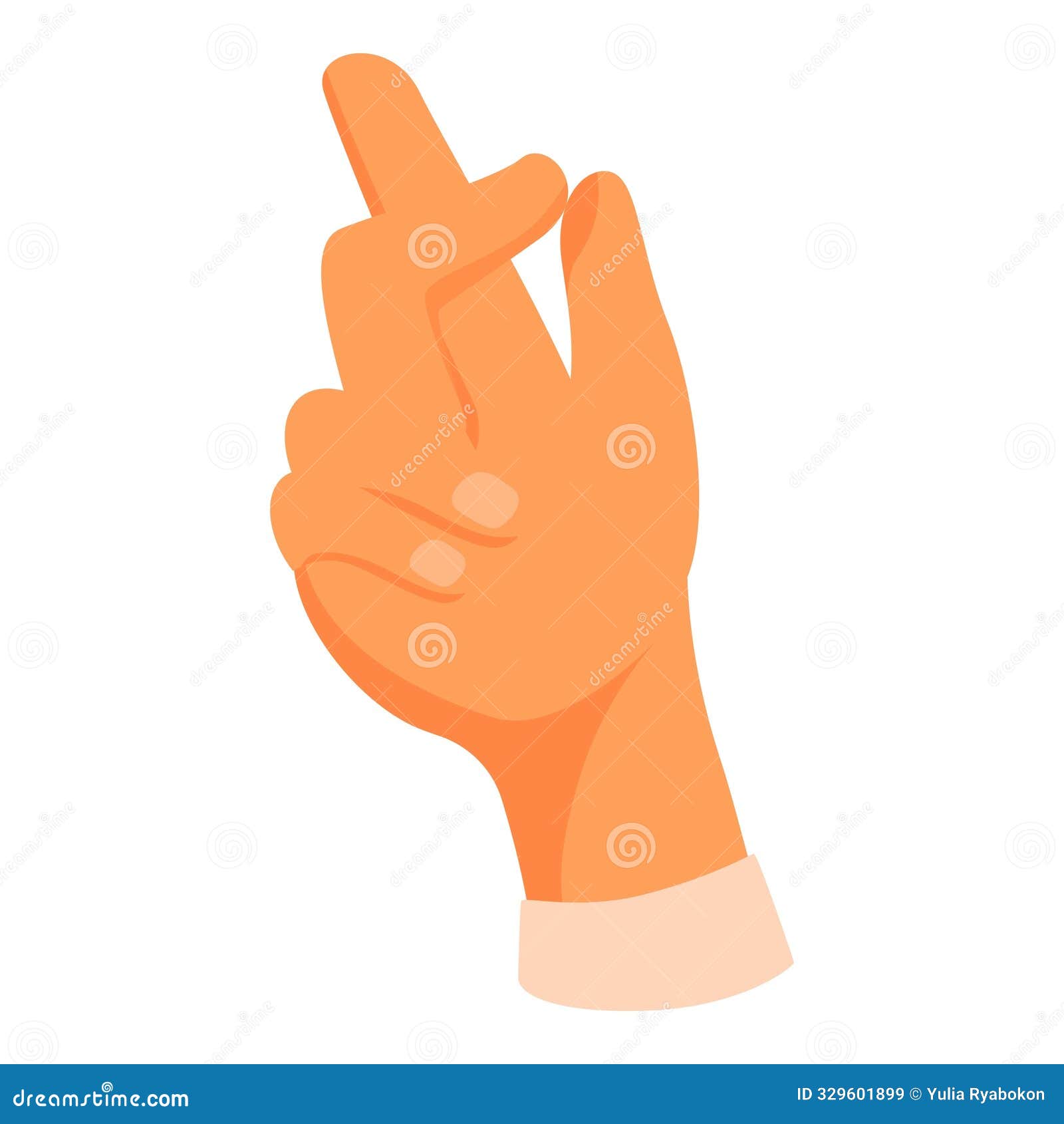 Hand Showing Number Two Gesture Using Fingers Stock Vector ...