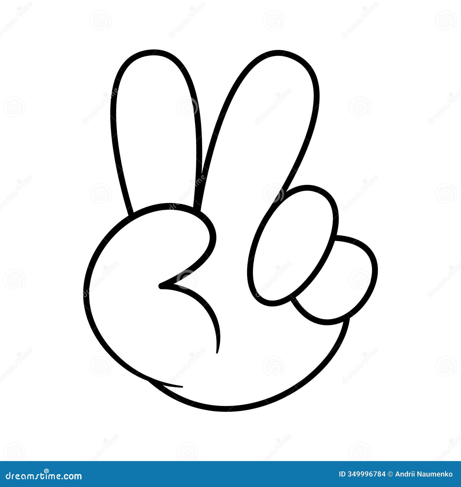 Hand Showing the Number Two Vector Illustration Stock Illustration ...