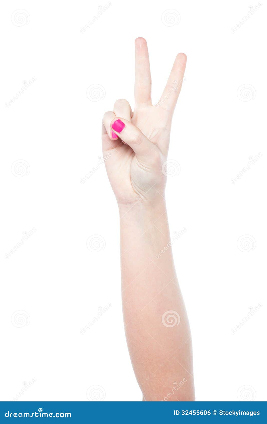 Hand showing number two stock photo. Image of palm, number - 32455606