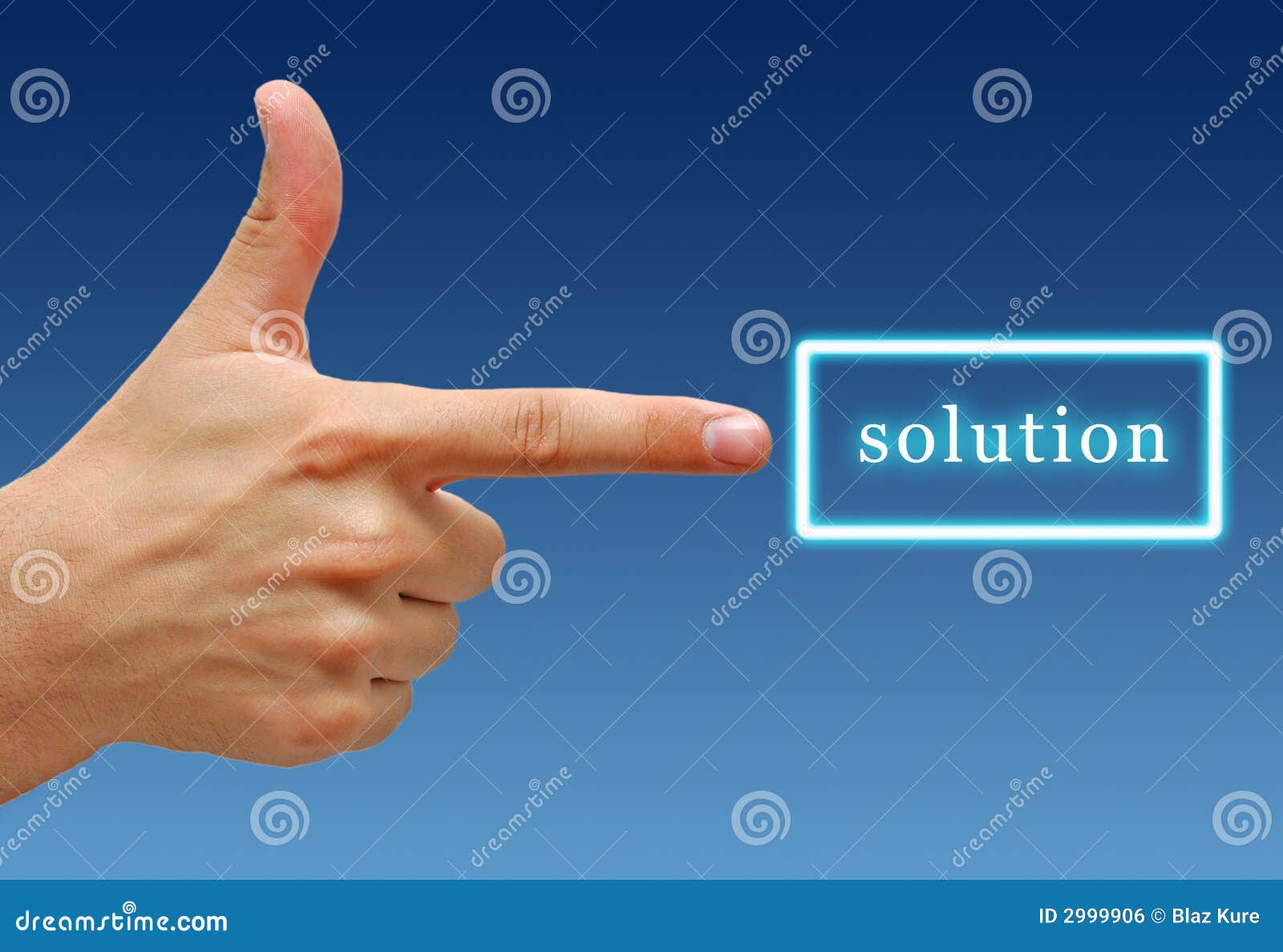Hand Showing Sign for Solution Stock Illustration - Illustration of ...