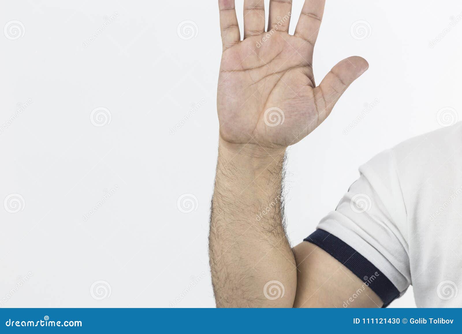 Hand Showing Sign on White Background Stock Photo - Image of finger ...