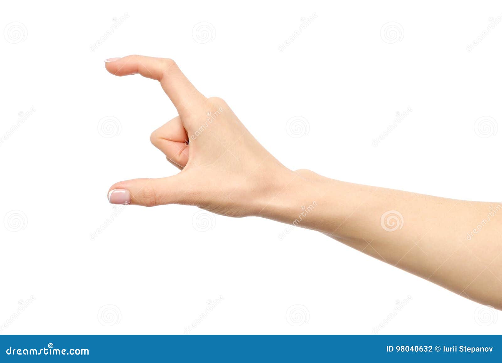 Hand Showing Size Gesture Isolated Stock Photo - Image of measure ...