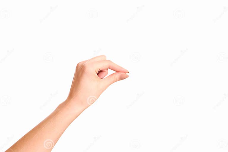 Hand Showing the Small Size Stock Photo - Image of close, finger: 123968244