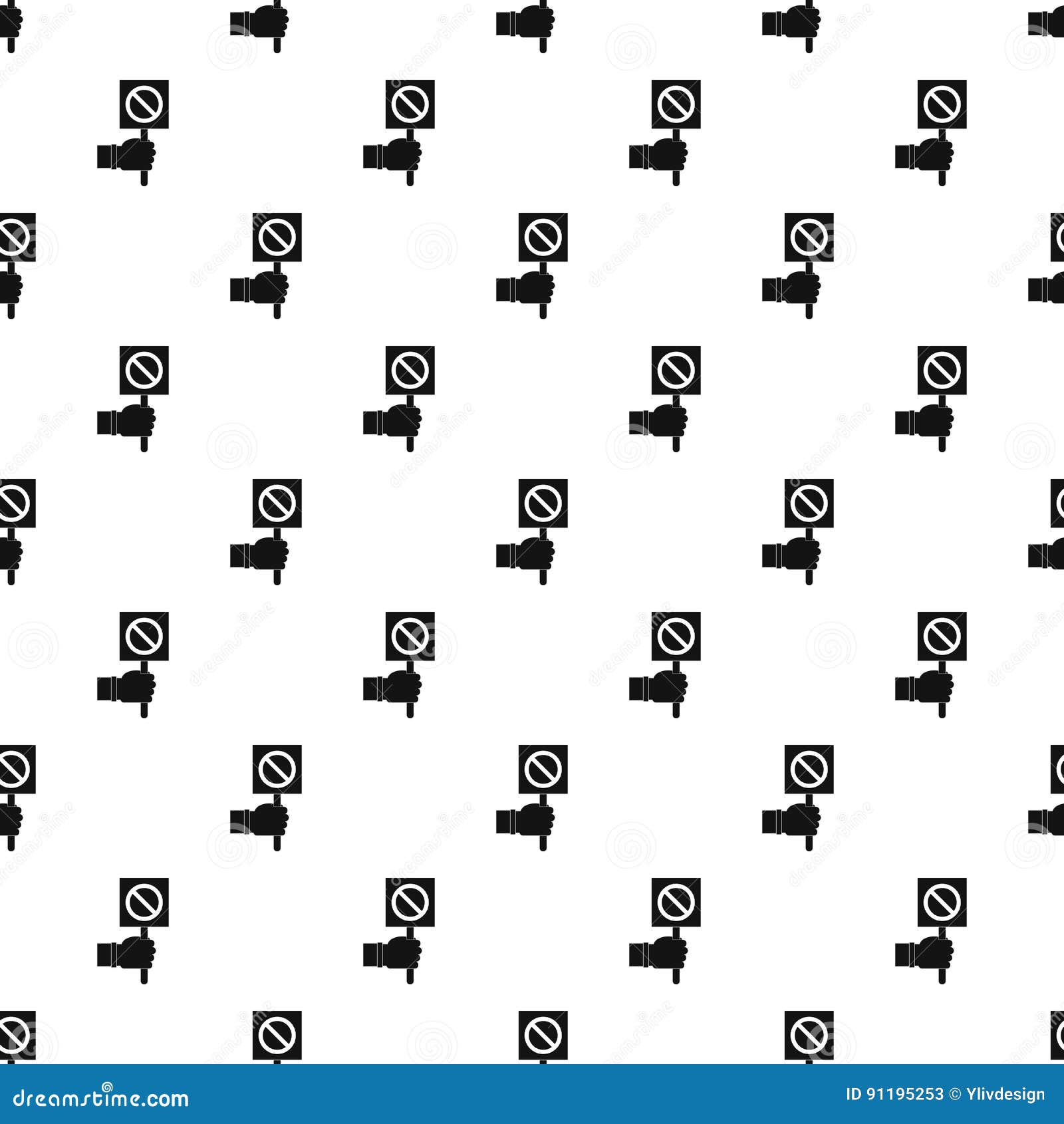 Hand Showing Stop Signboard Pattern Vector Stock Vector - Illustration ...