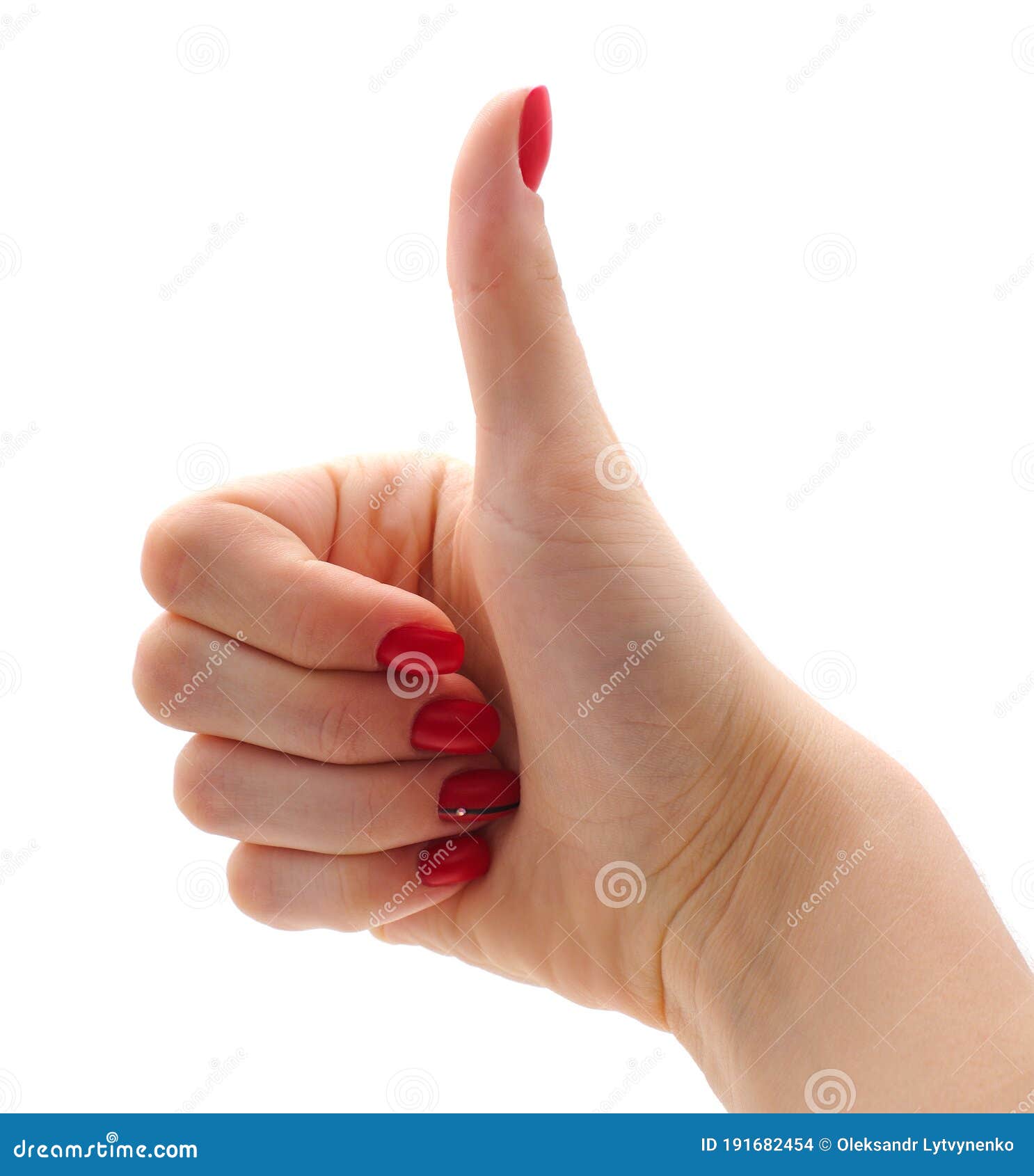 Hand showing thumb stock photo. Image of female, girl - 191682454