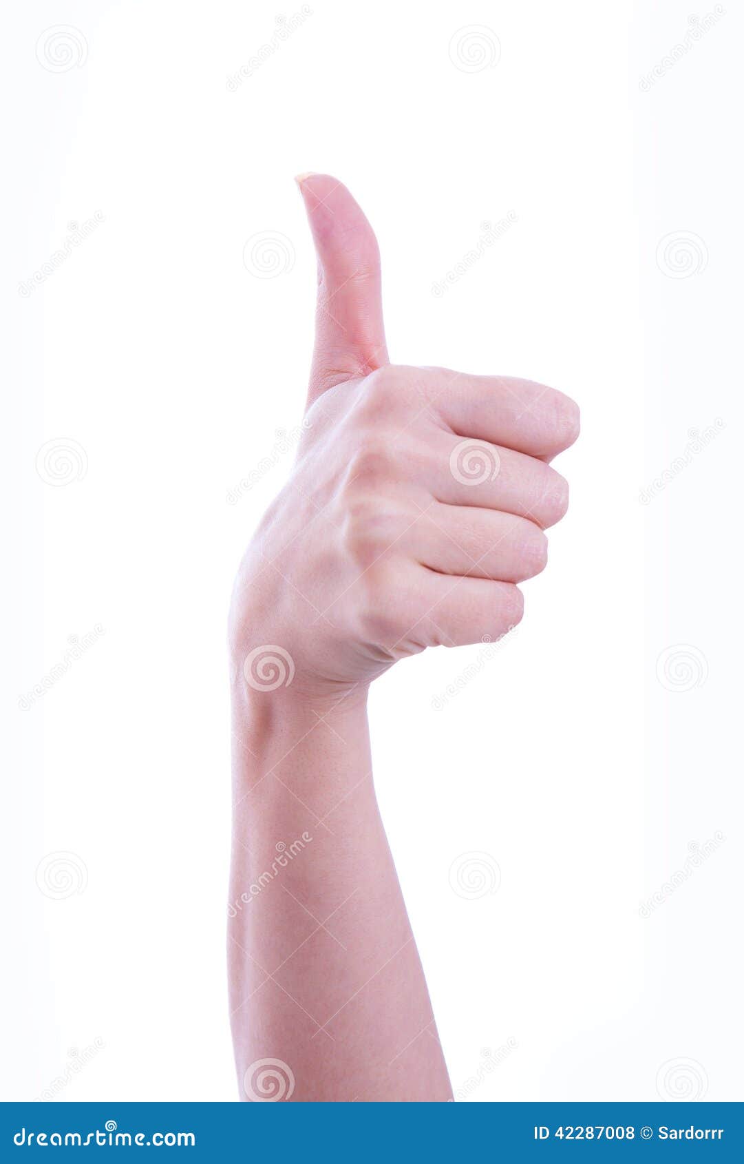 Hand showing thumbs up stock photo. Image of right, sign - 42287008