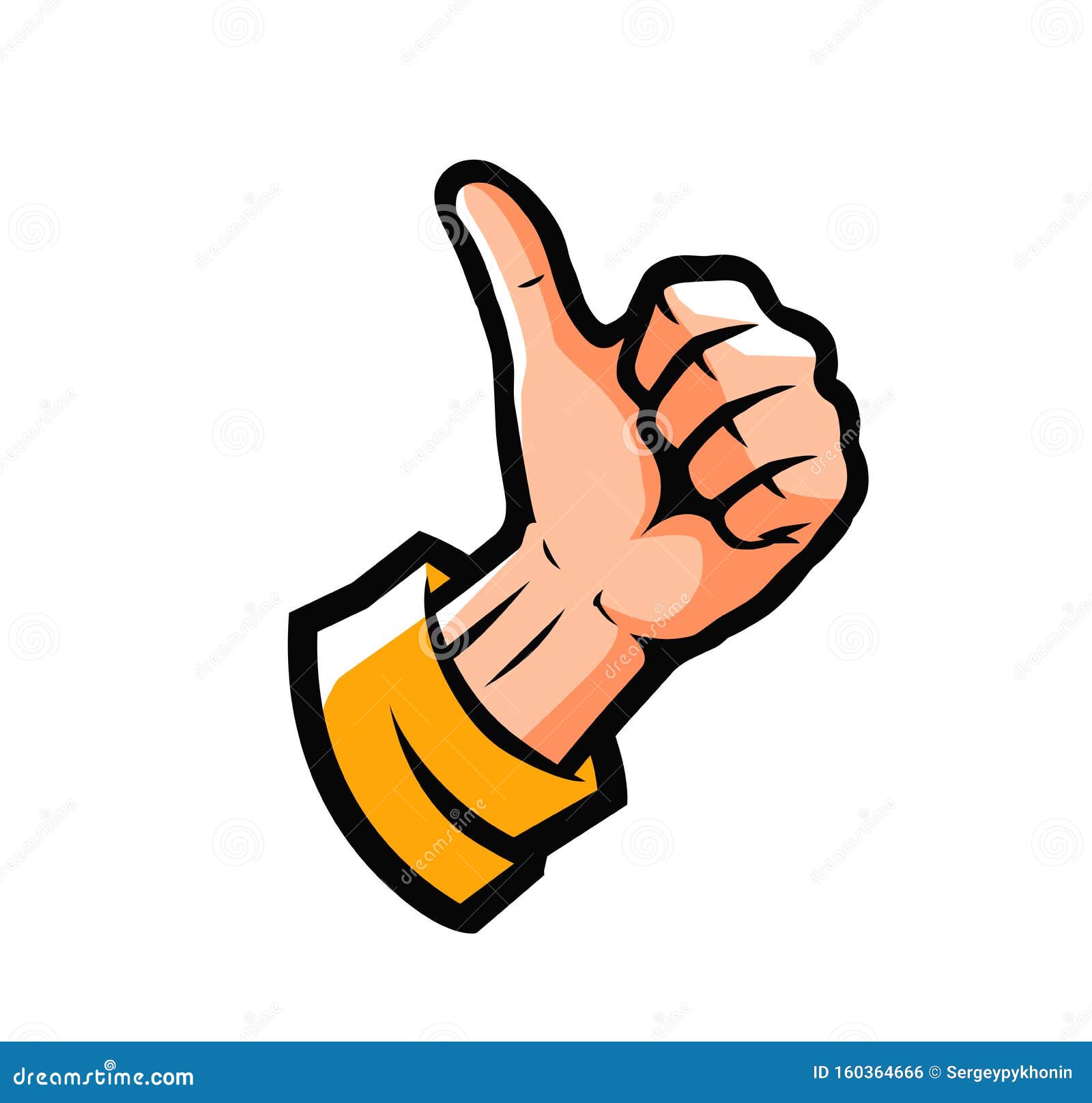 Hand Showing Thumbs Up. Symbol Vector Illustration Stock Vector ...