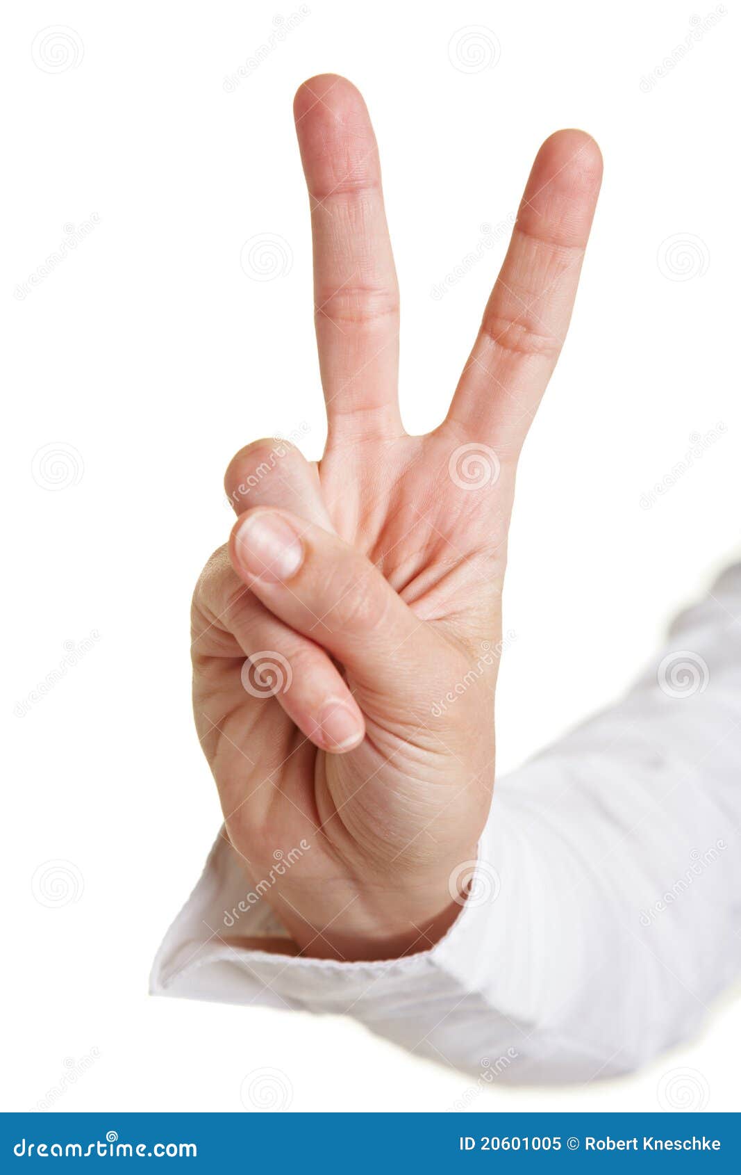 Hand Showing Victory Sign Stock Image Image Of Winner 20601005