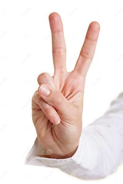 Hand showing victory sign stock image. Image of winner - 20601005