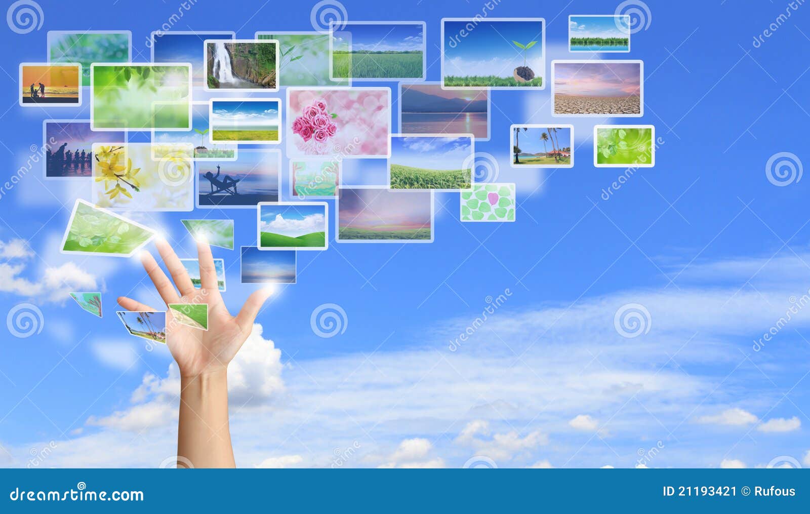 Hand Shown Picking and Choosing between Various Ph Stock Image - Image ...