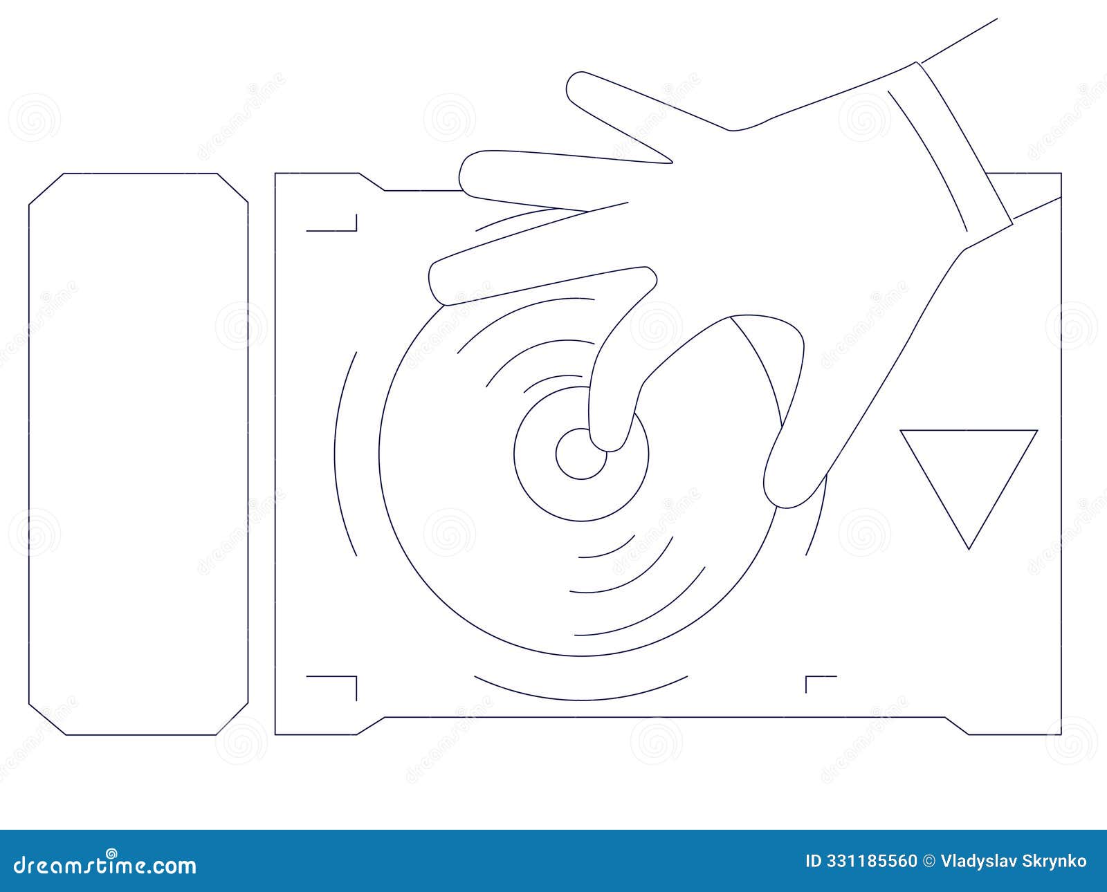 Hand Adjusting a Control Dial on Electronic Equipment during a Training ...