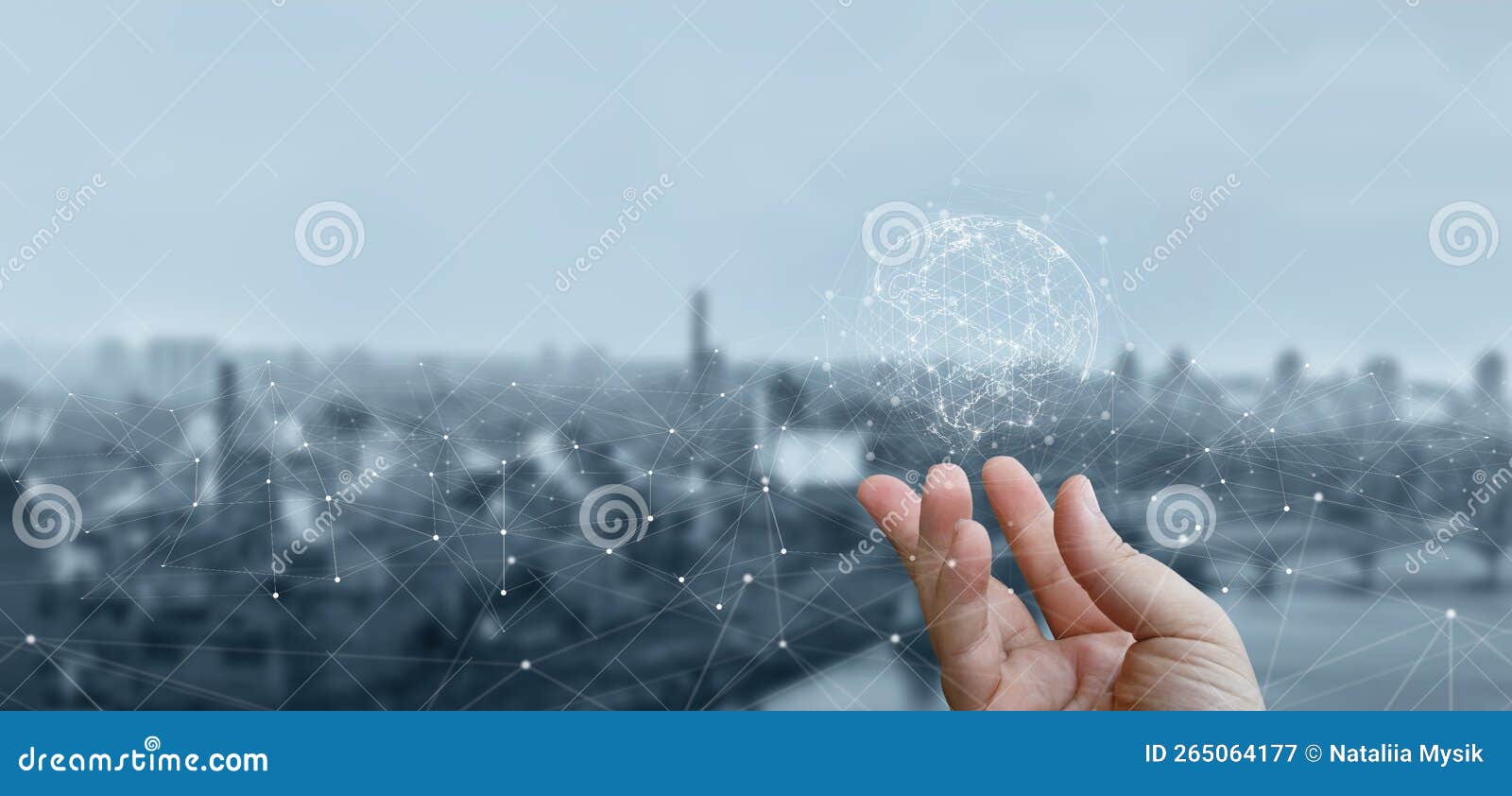 Hand Shows Internet Communications Stock Image - Image of concept ...