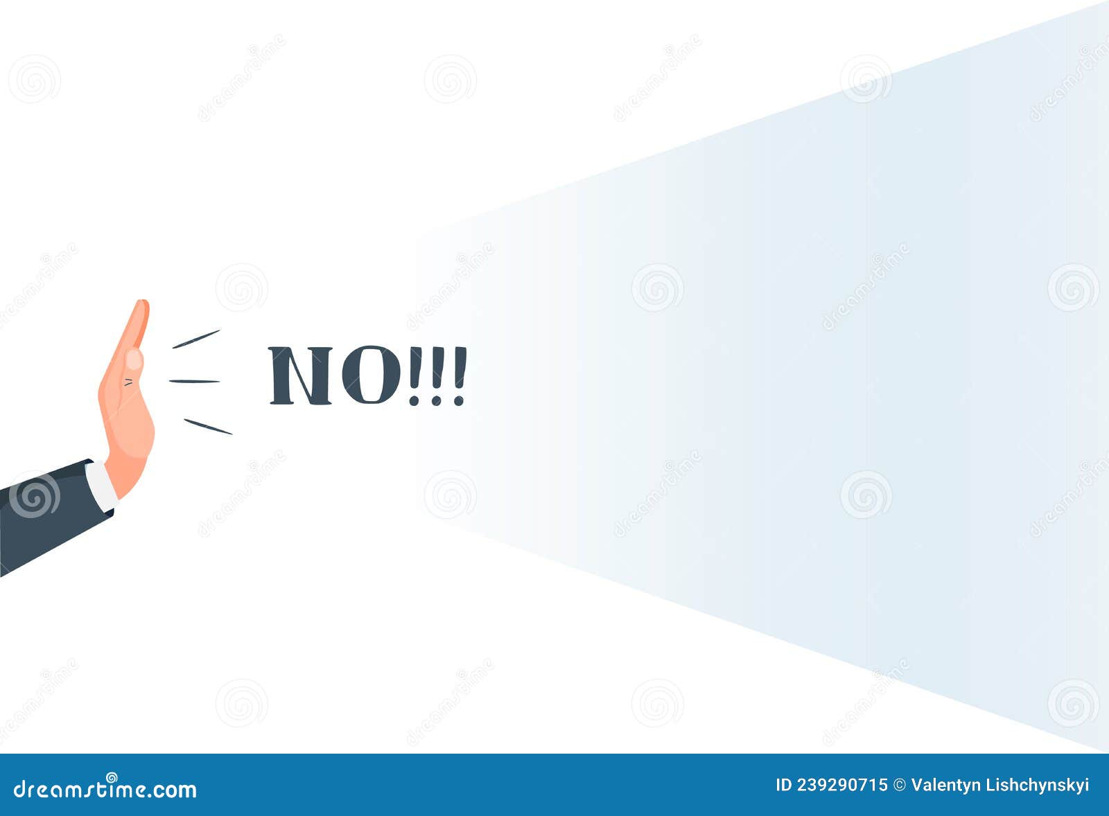 Hand Shows NO. Vector Image on White Background Stock Vector ...