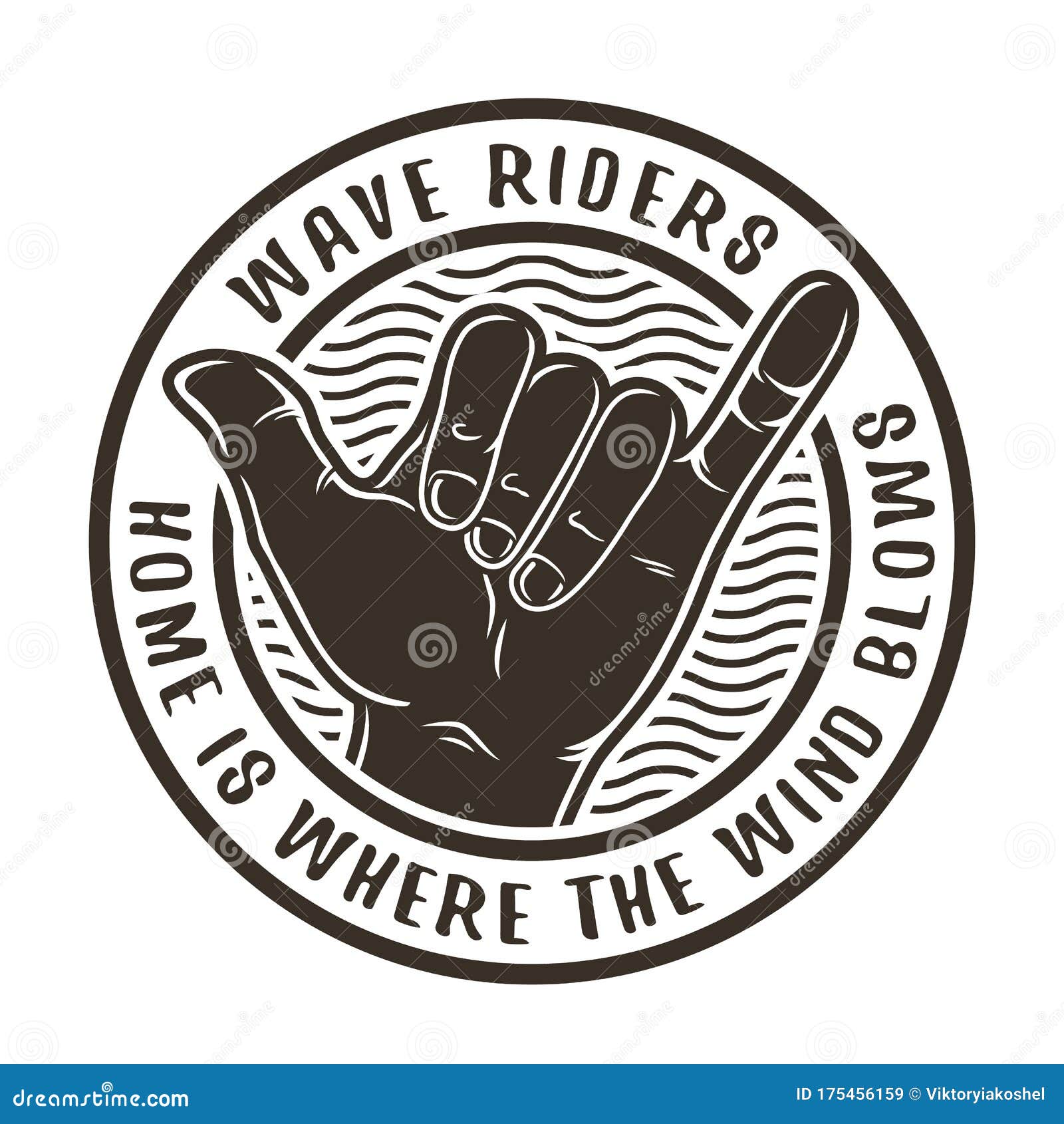 Hand that Shows Surfer Hawaii Gesture Shaka Stock Vector - Illustration ...