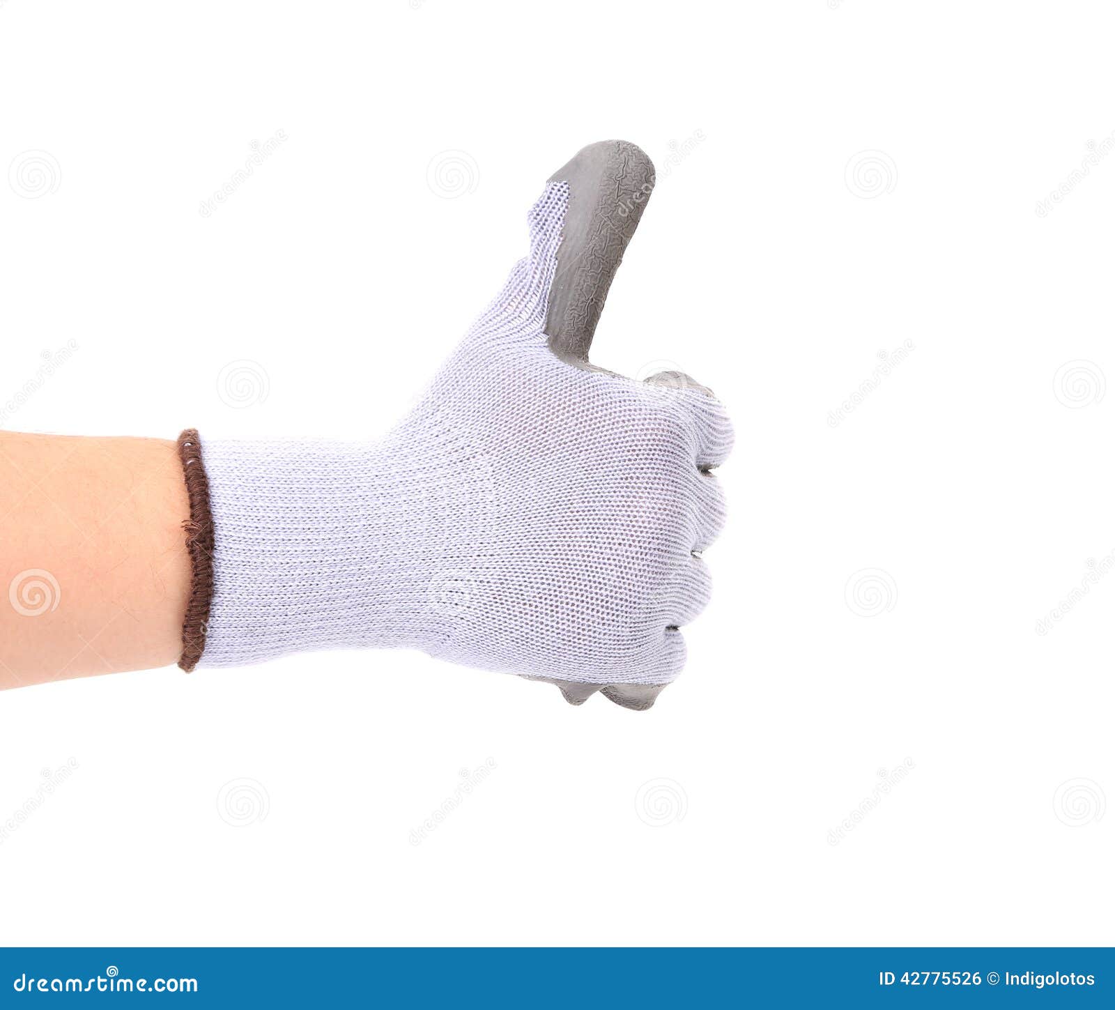 Hand Shows Thumb Up in Rubber Glove. Stock Photo - Image of white, hand ...