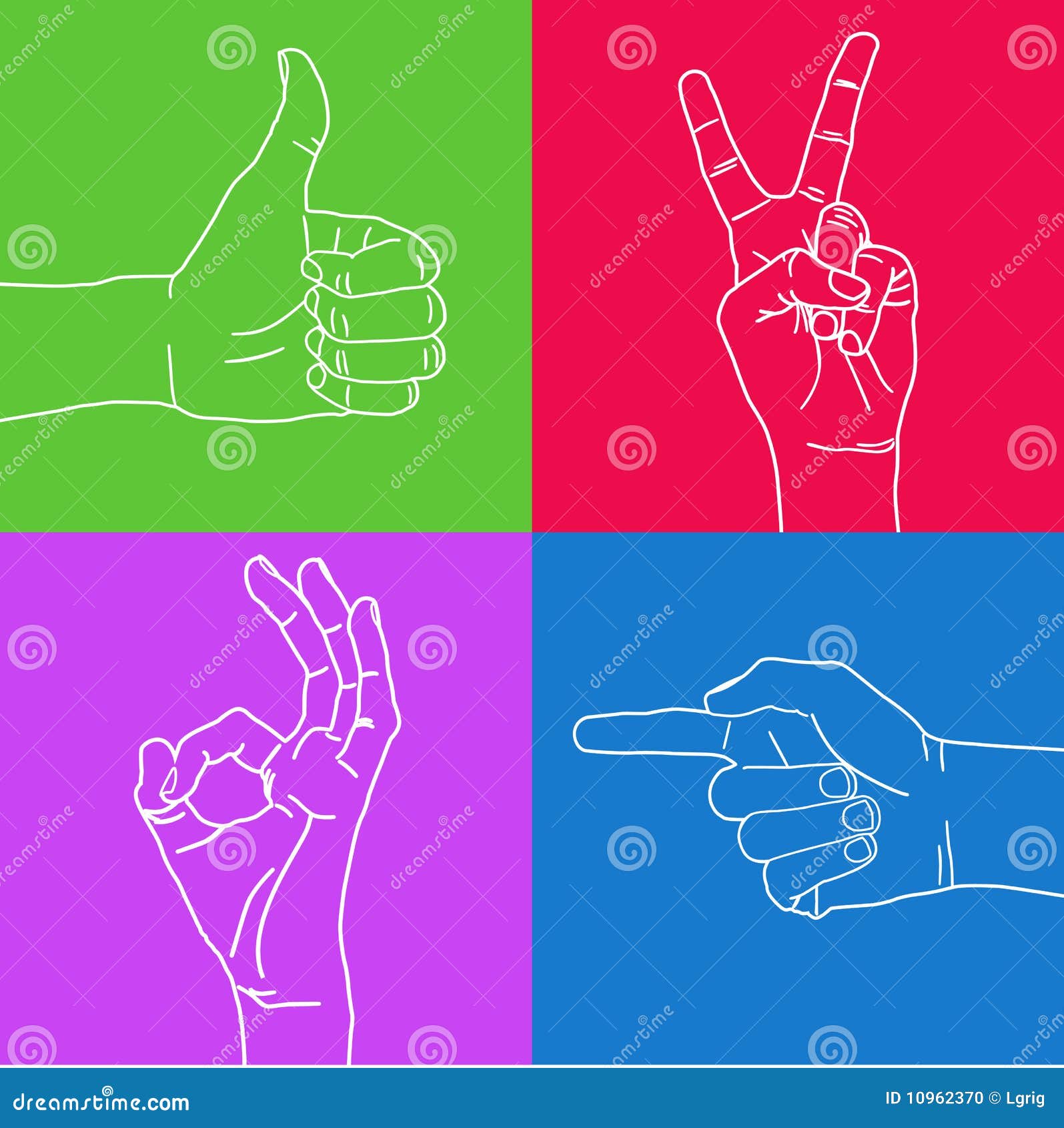 Hand sign stock vector. Illustration of finger, human - 10962370