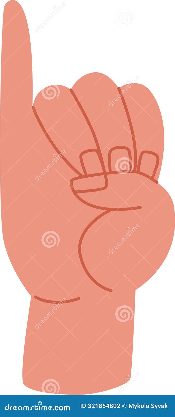 Hand Sign Alphabet I Letter Stock Vector - Illustration of font, symbol ...