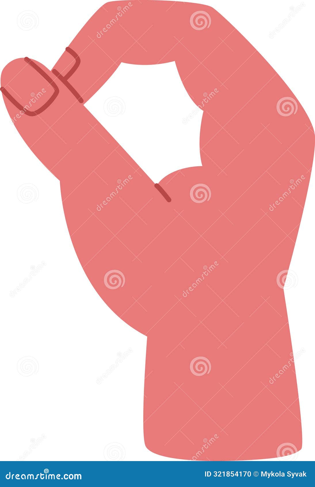 Hand Sign Alphabet O Letter Stock Vector - Illustration of logo ...