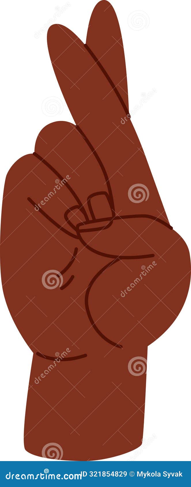 Hand Sign Alphabet R Letter Stock Vector - Illustration of deaf, logo ...