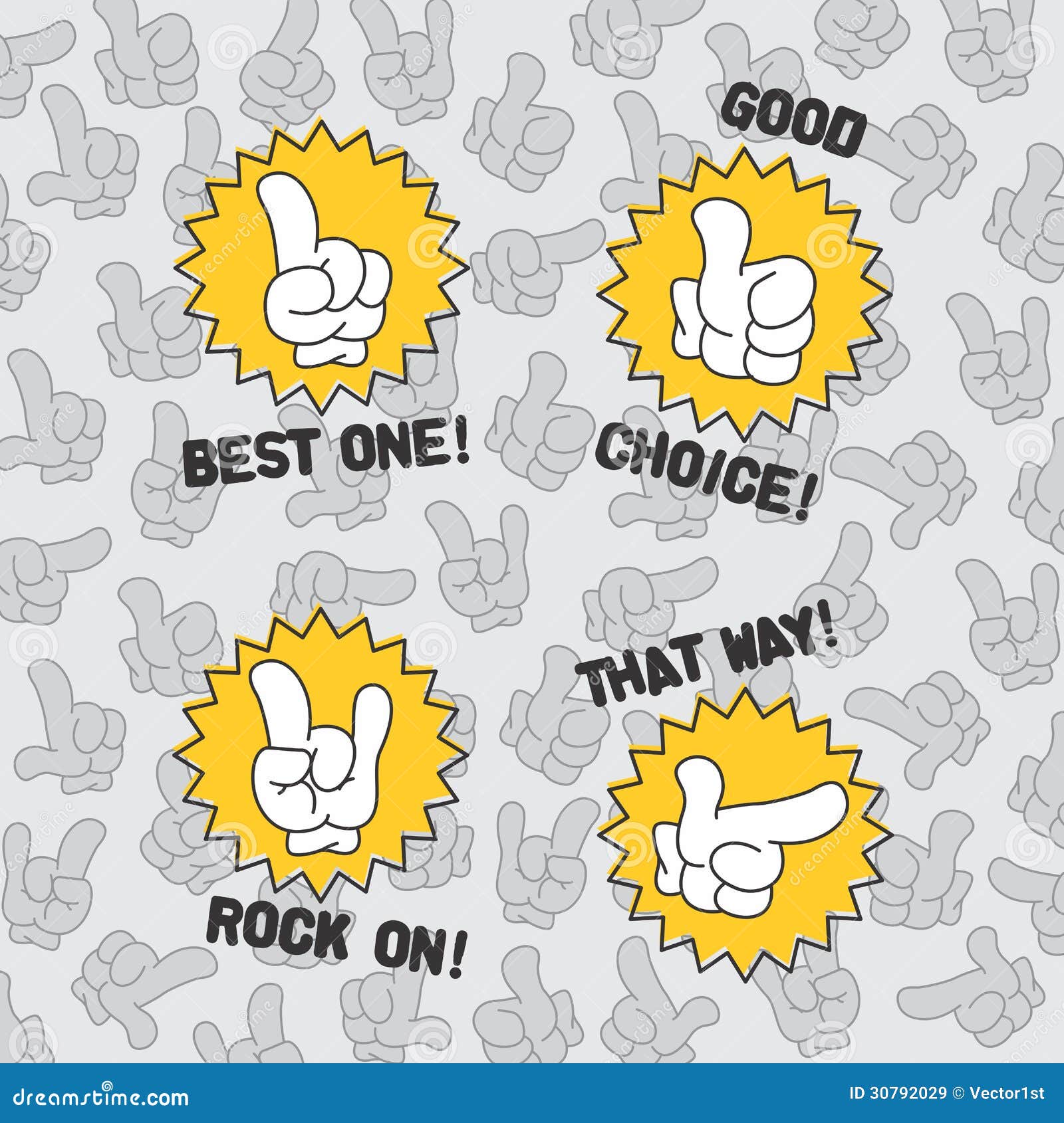 Hand sign cartoon stock vector. Illustration of isolated - 30792029