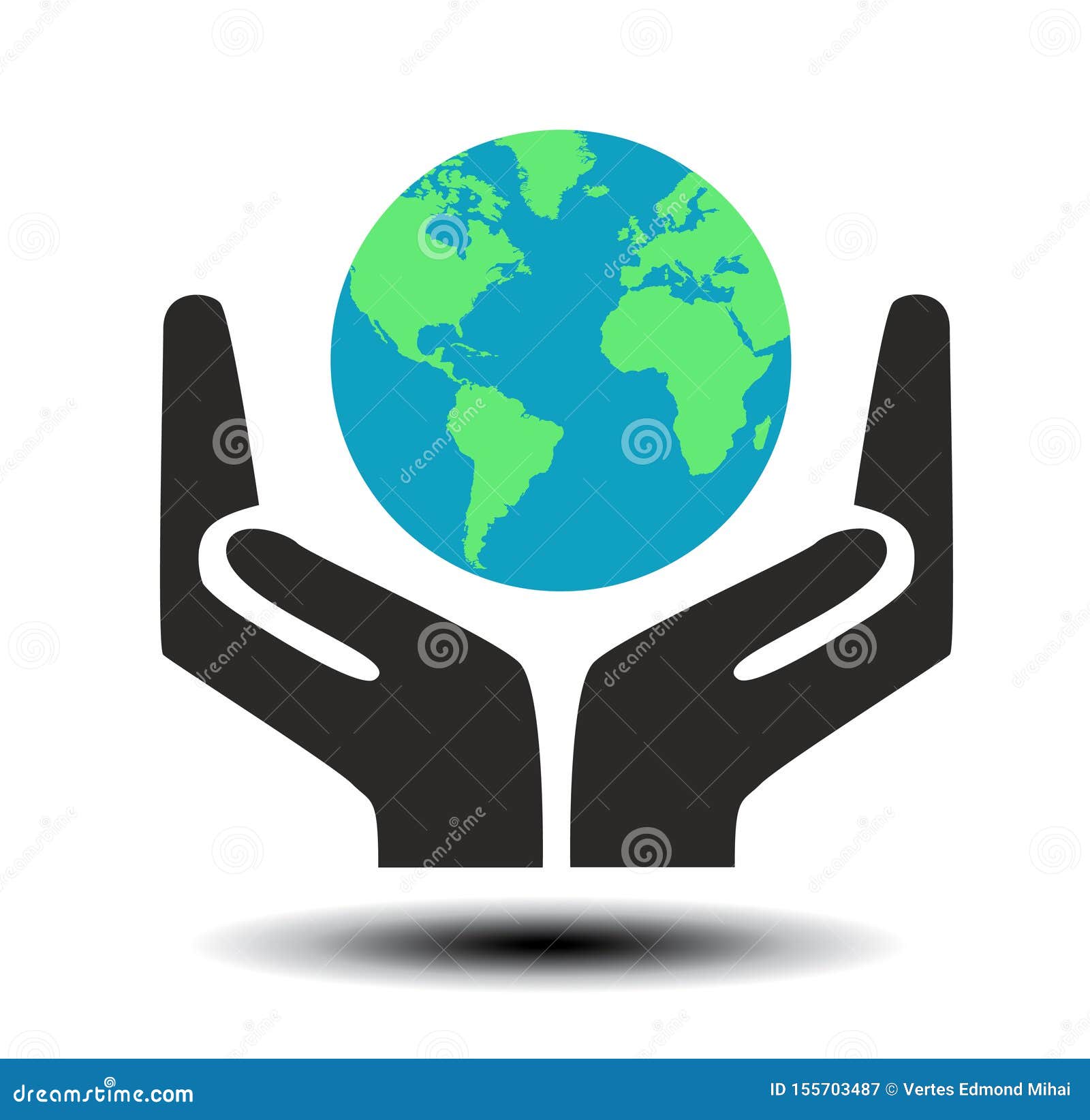 Hand Sign of Environmental Protection Stock Vector - Illustration of ...