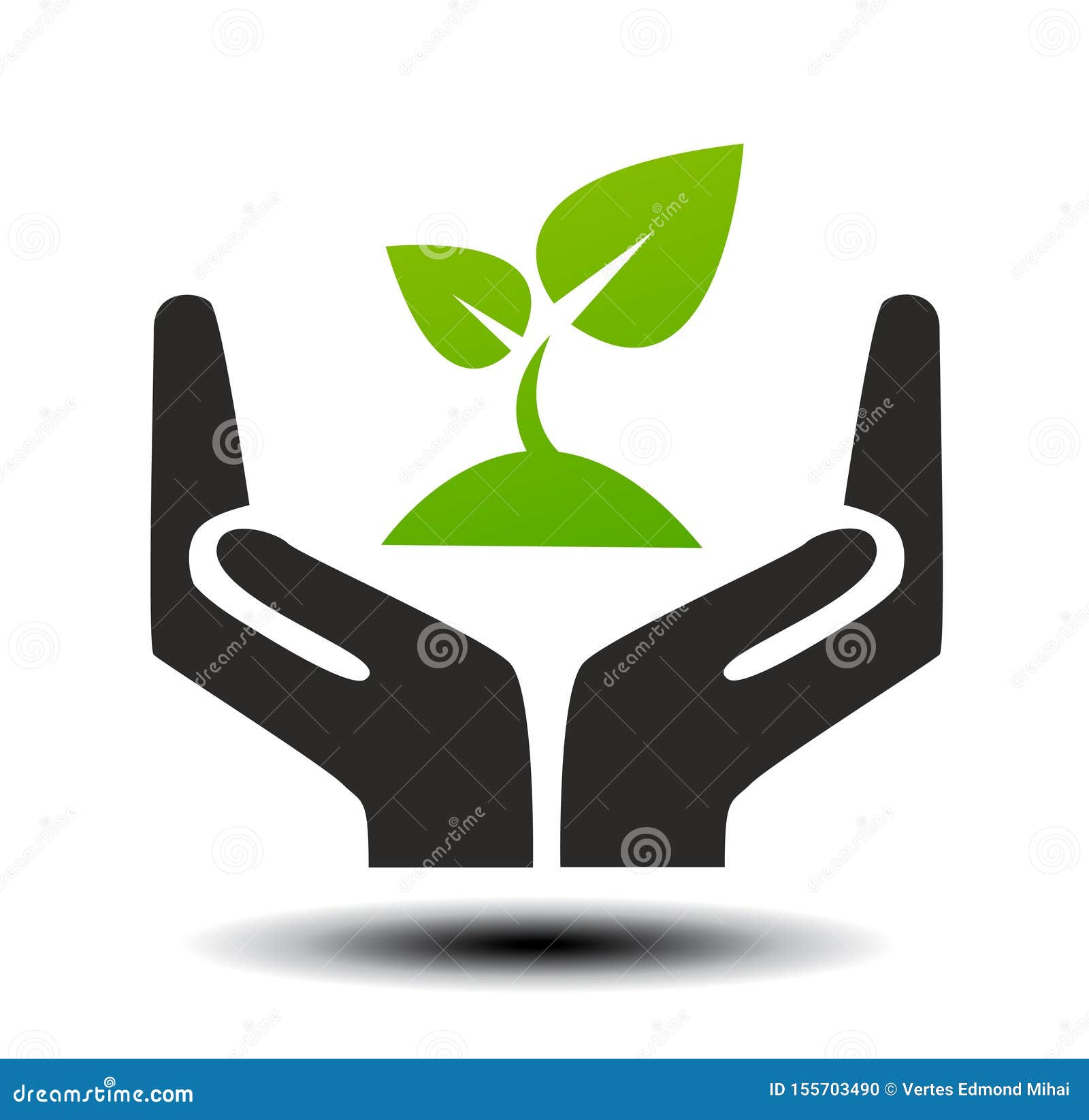 Hand Sign of Environmental Protection Stock Vector - Illustration of ...