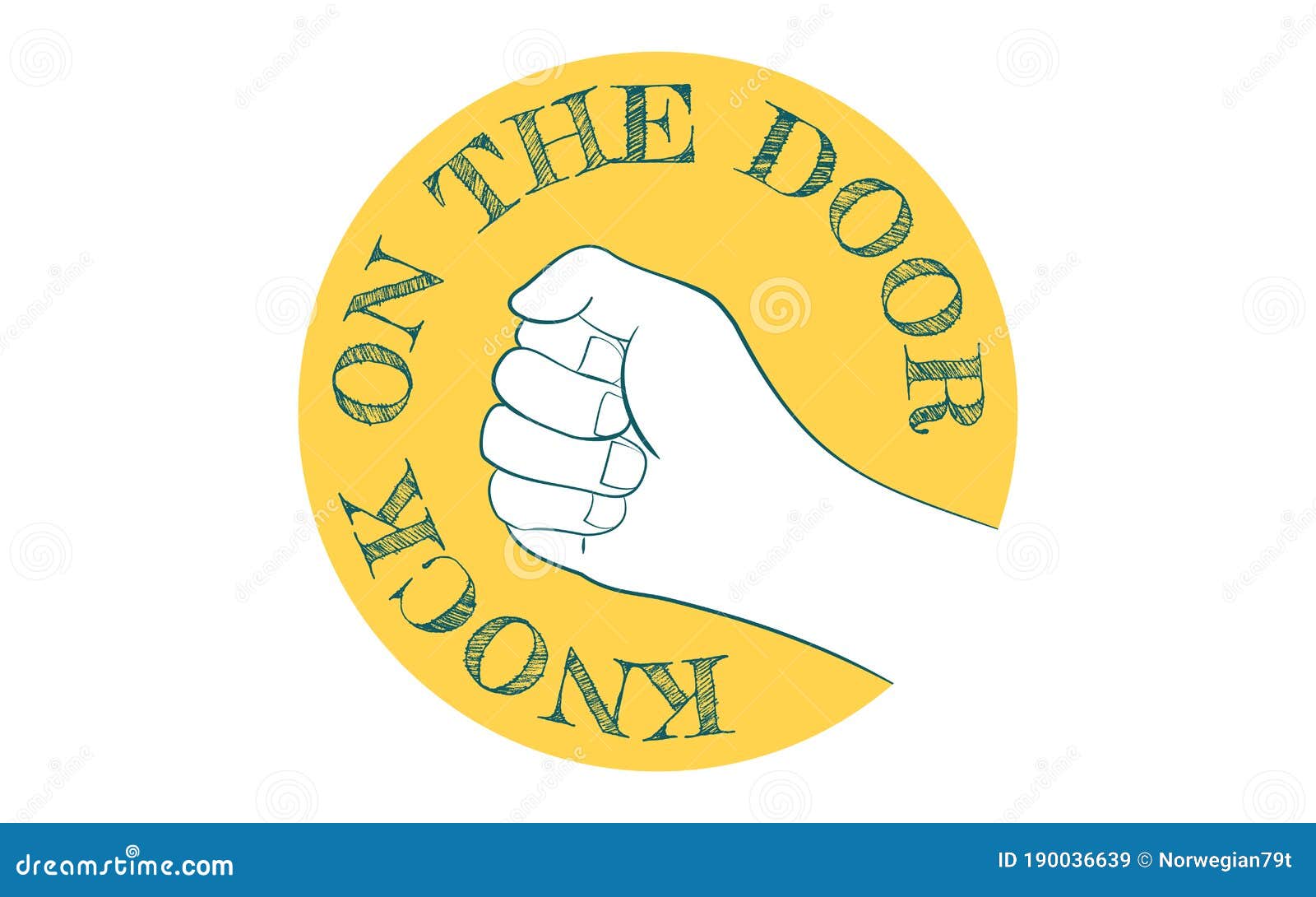 Hand sign icon, knock sign stock vector. Illustration of hand - 190036639