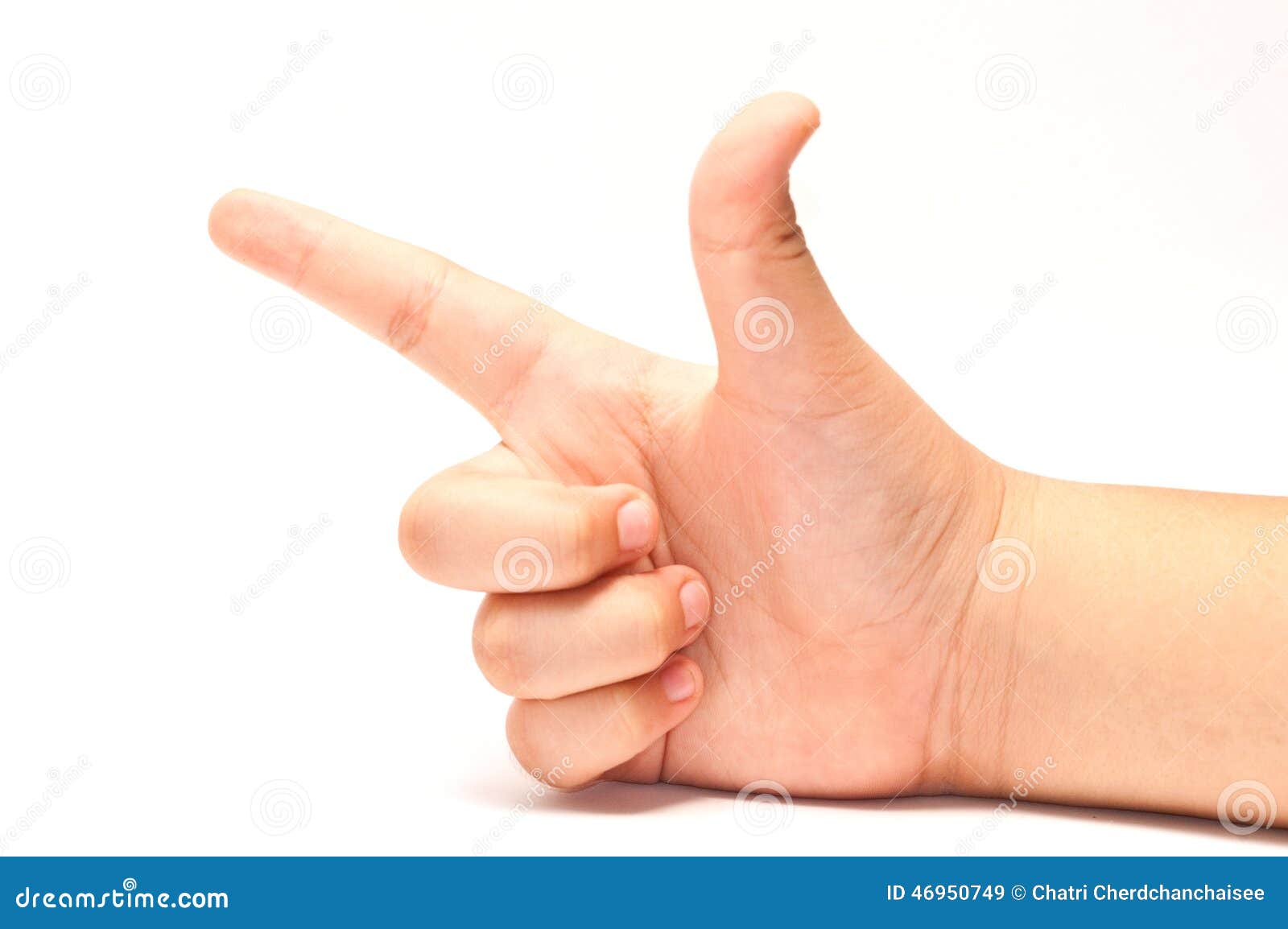 Hand Sign Isolated on White Stock Image - Image of human, pointing ...