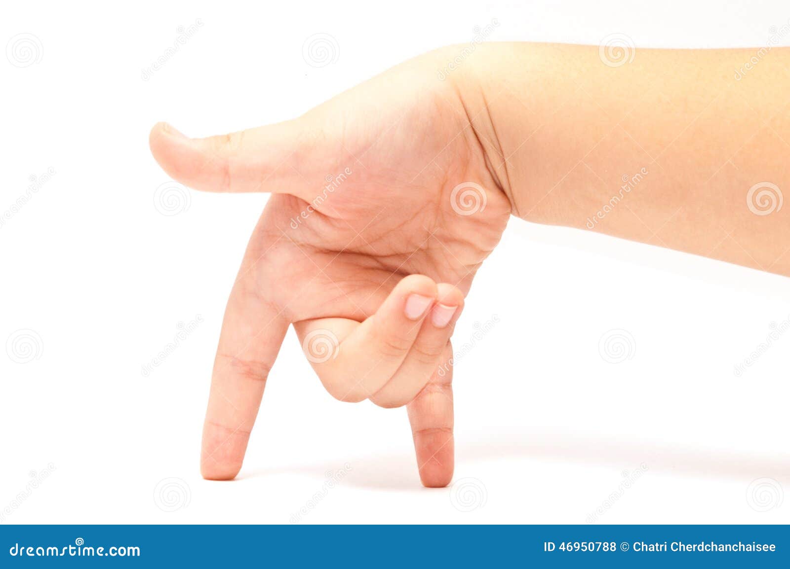 Hand Sign Isolated on White Background Stock Photo - Image of hold ...