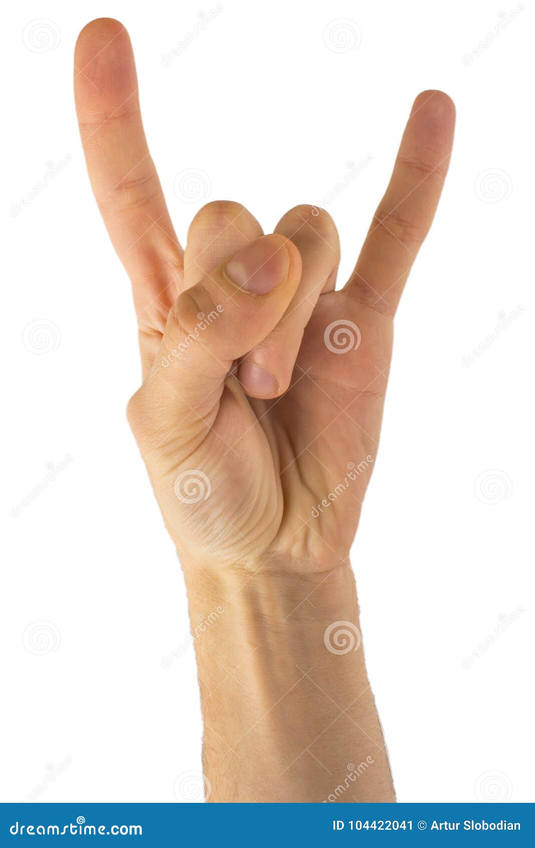 Hand Sign Isolated on White Background Stock Image - Image of closeup ...