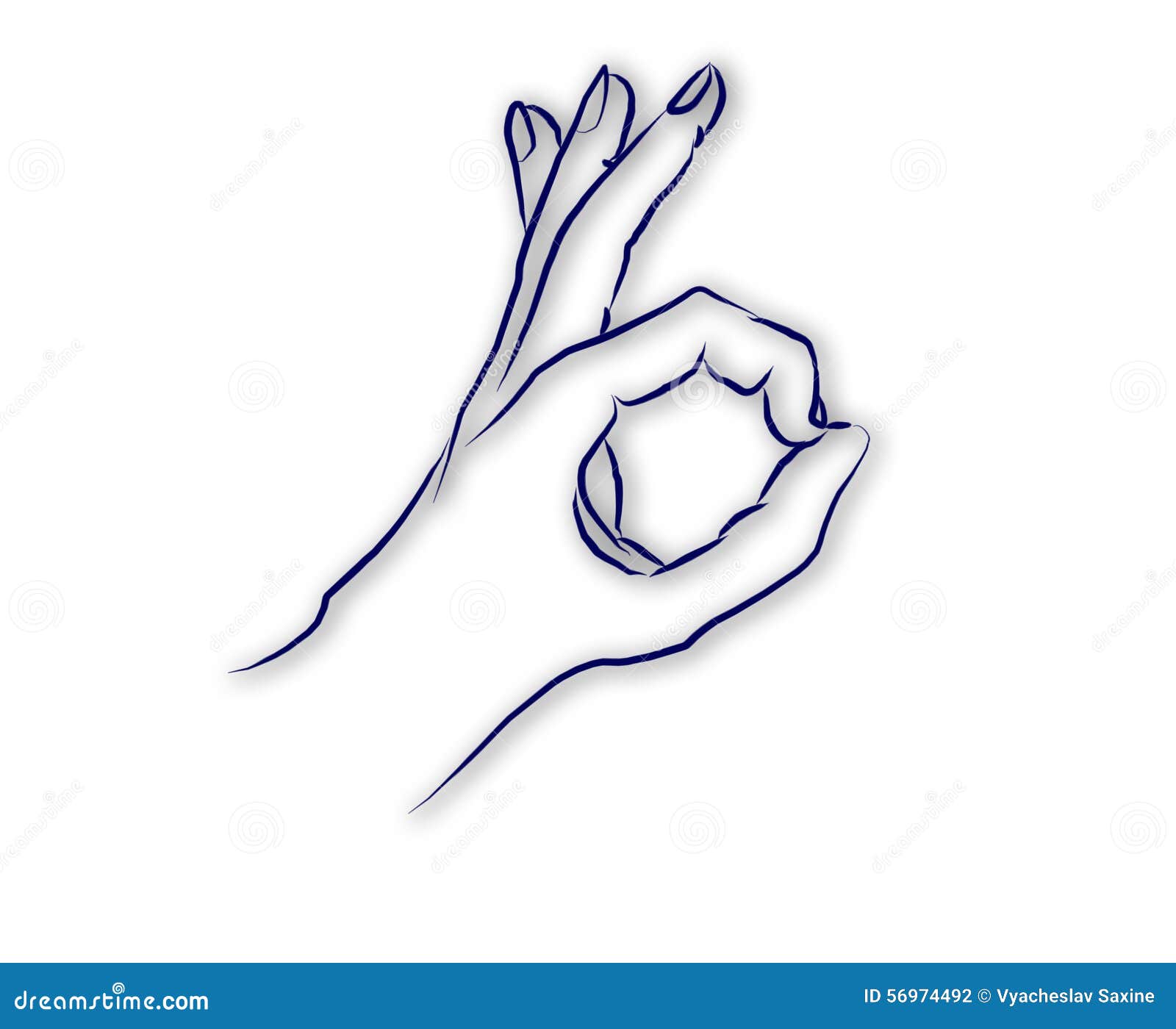 Hand stock illustration. Illustration of bent, handbreadth - 56974492