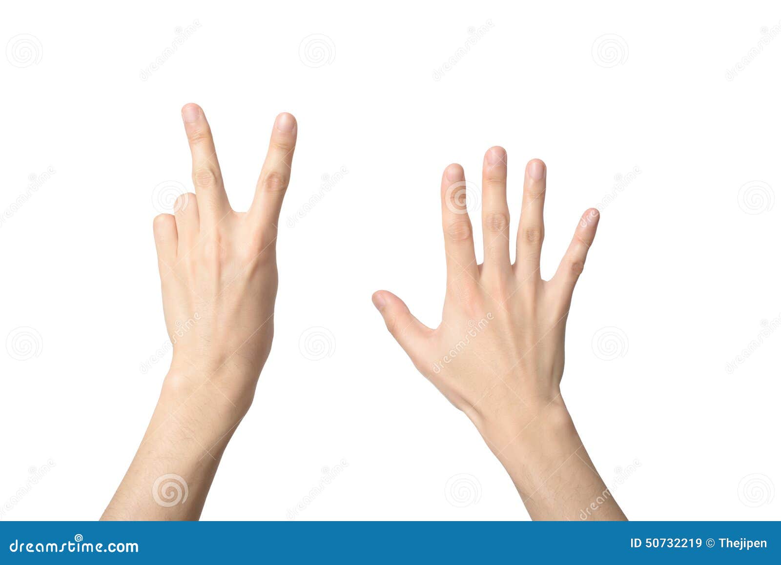 Hand sign of number seven stock image. Image of close - 50732219