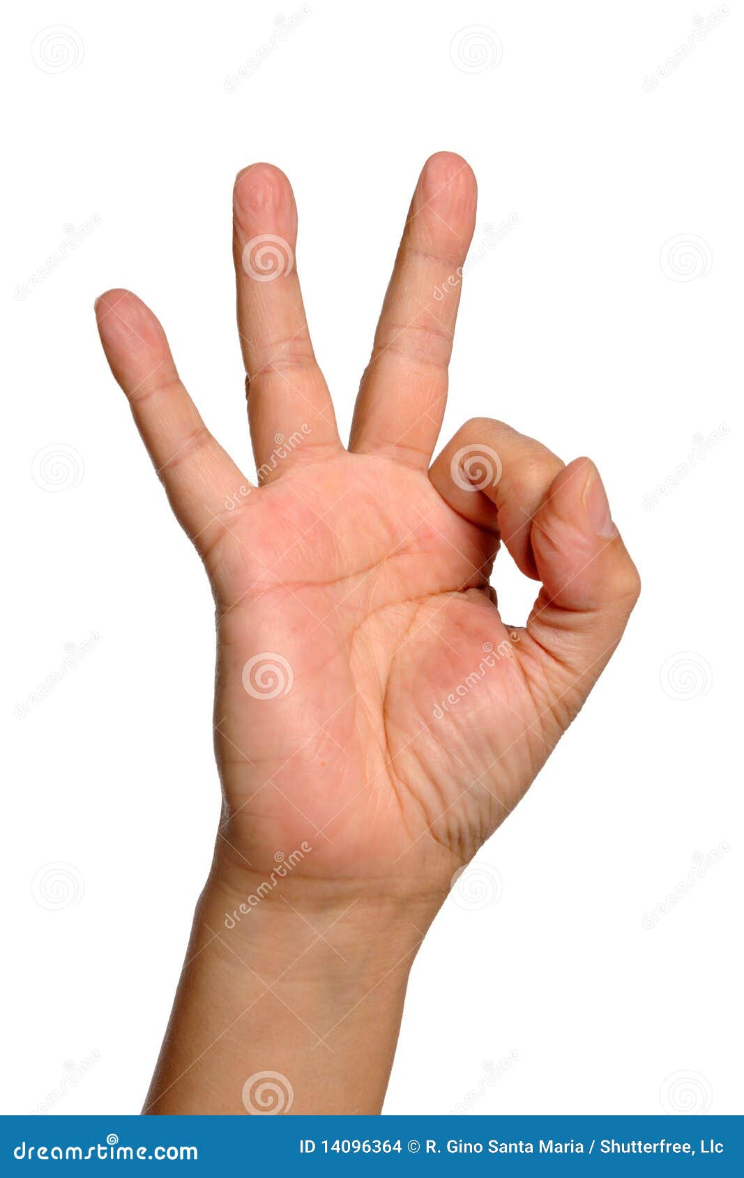 Hand Sign for OK stock photo. Image of person, isolated - 14096364