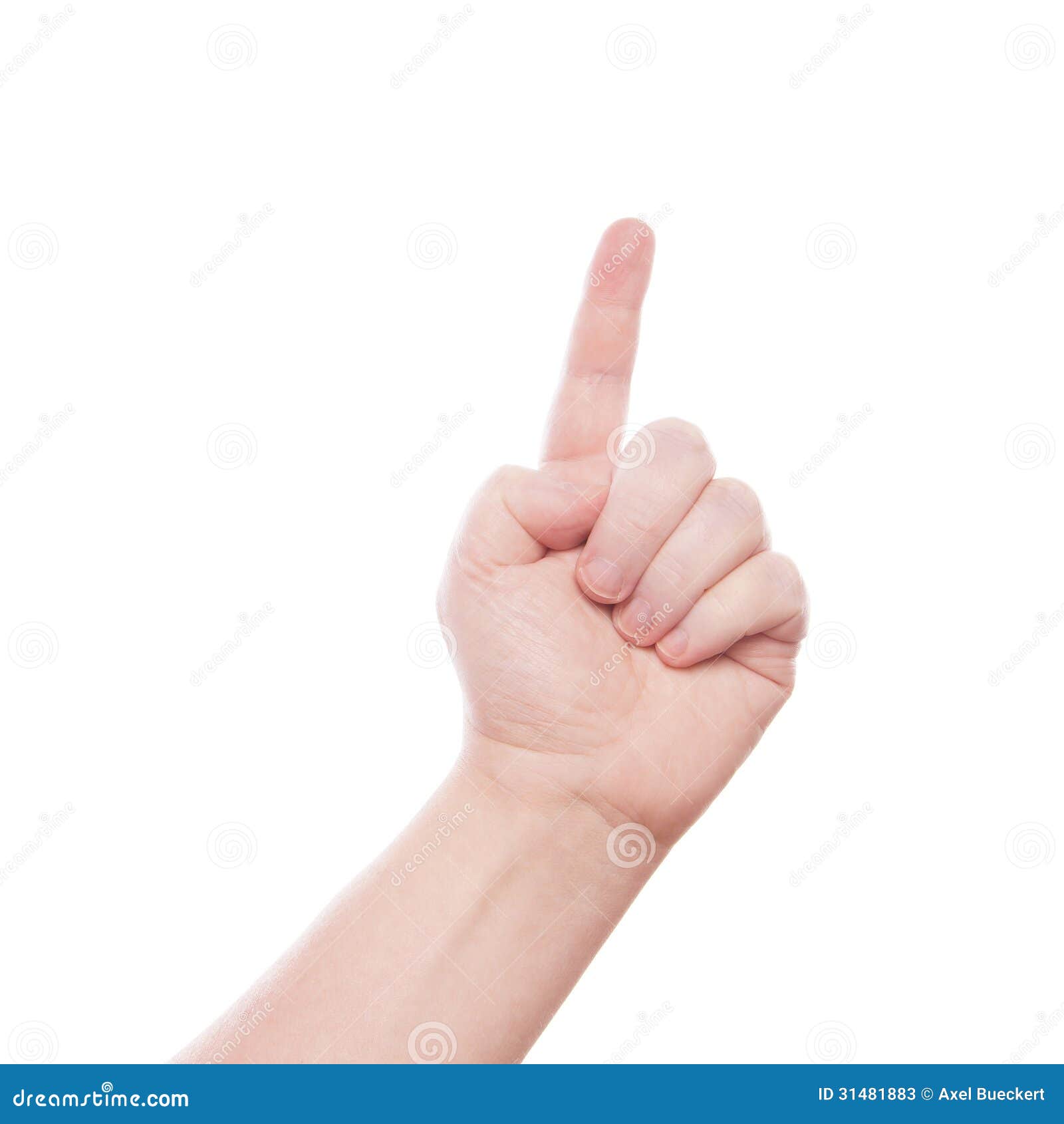 Hand sign one stock image. Image of cutout, warning, pointing - 31481883