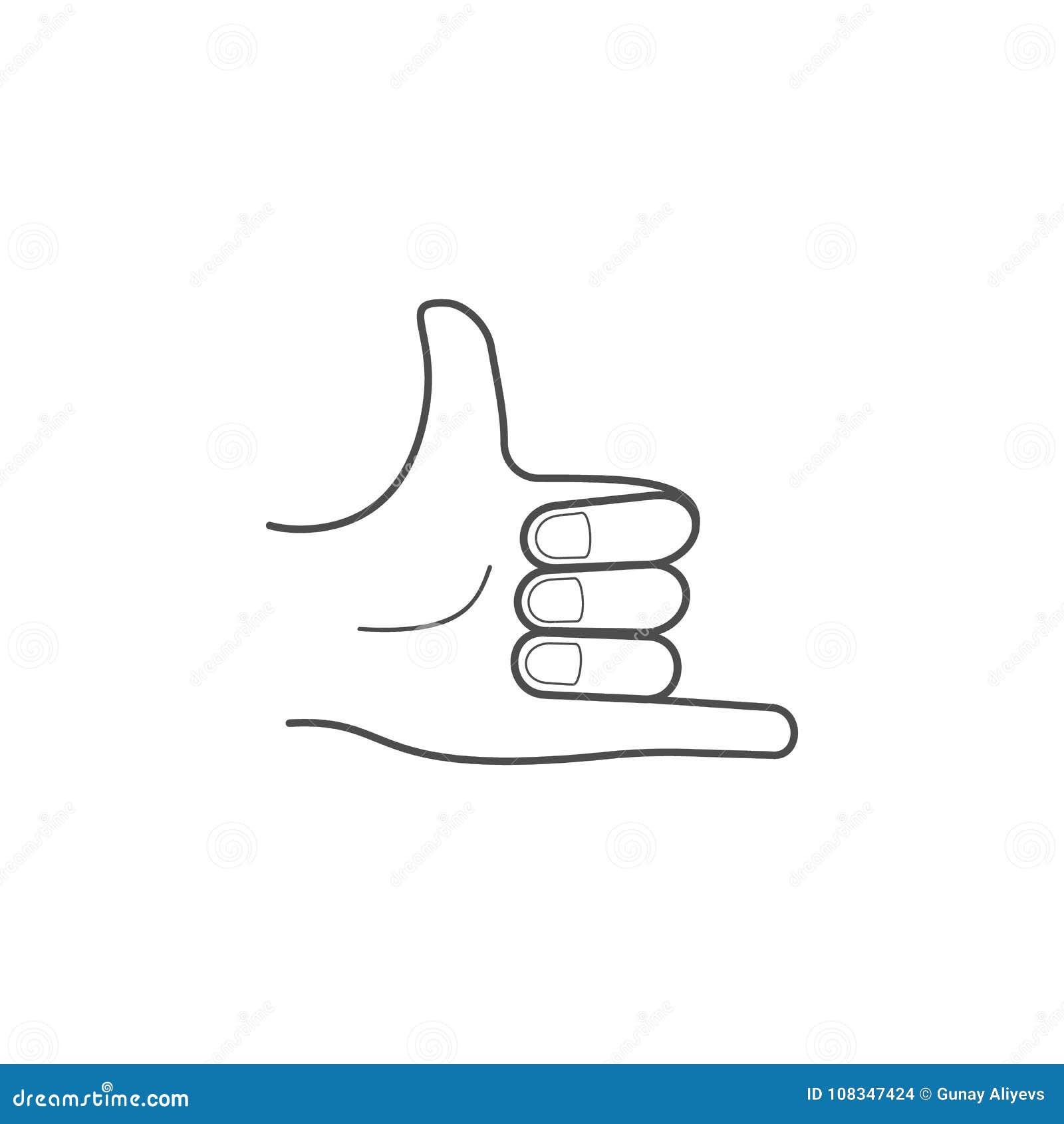 Hand Sign Point the Little Finger Icon. Hands Sign Elements Concept and ...