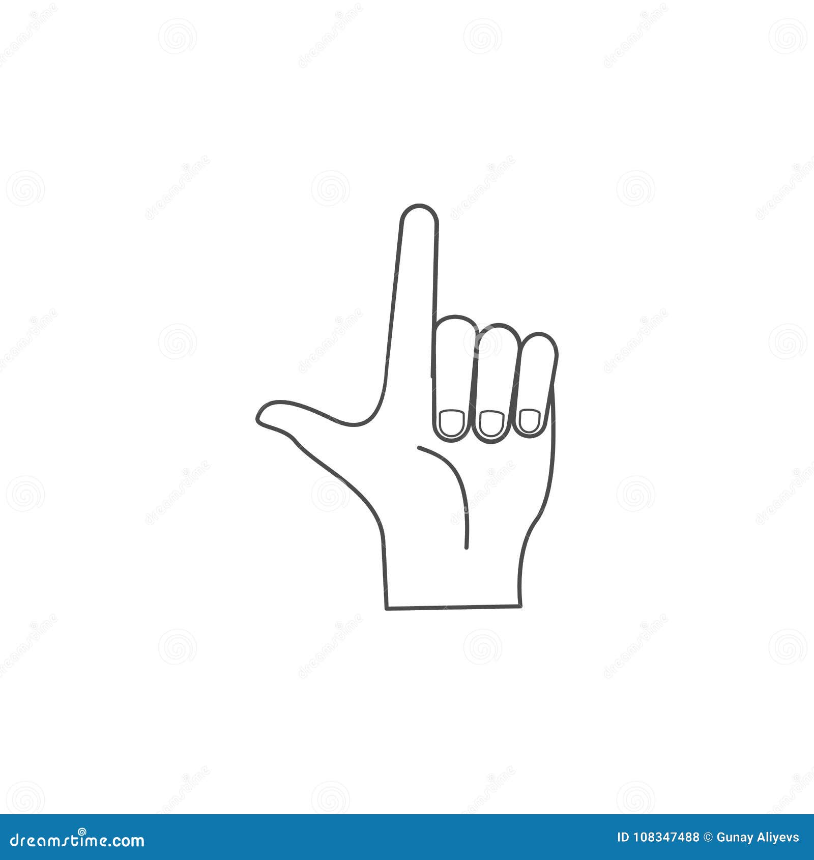 Hand Sign Point Up Icon. Hands Sign Elements Concept and Web Apps Stock ...