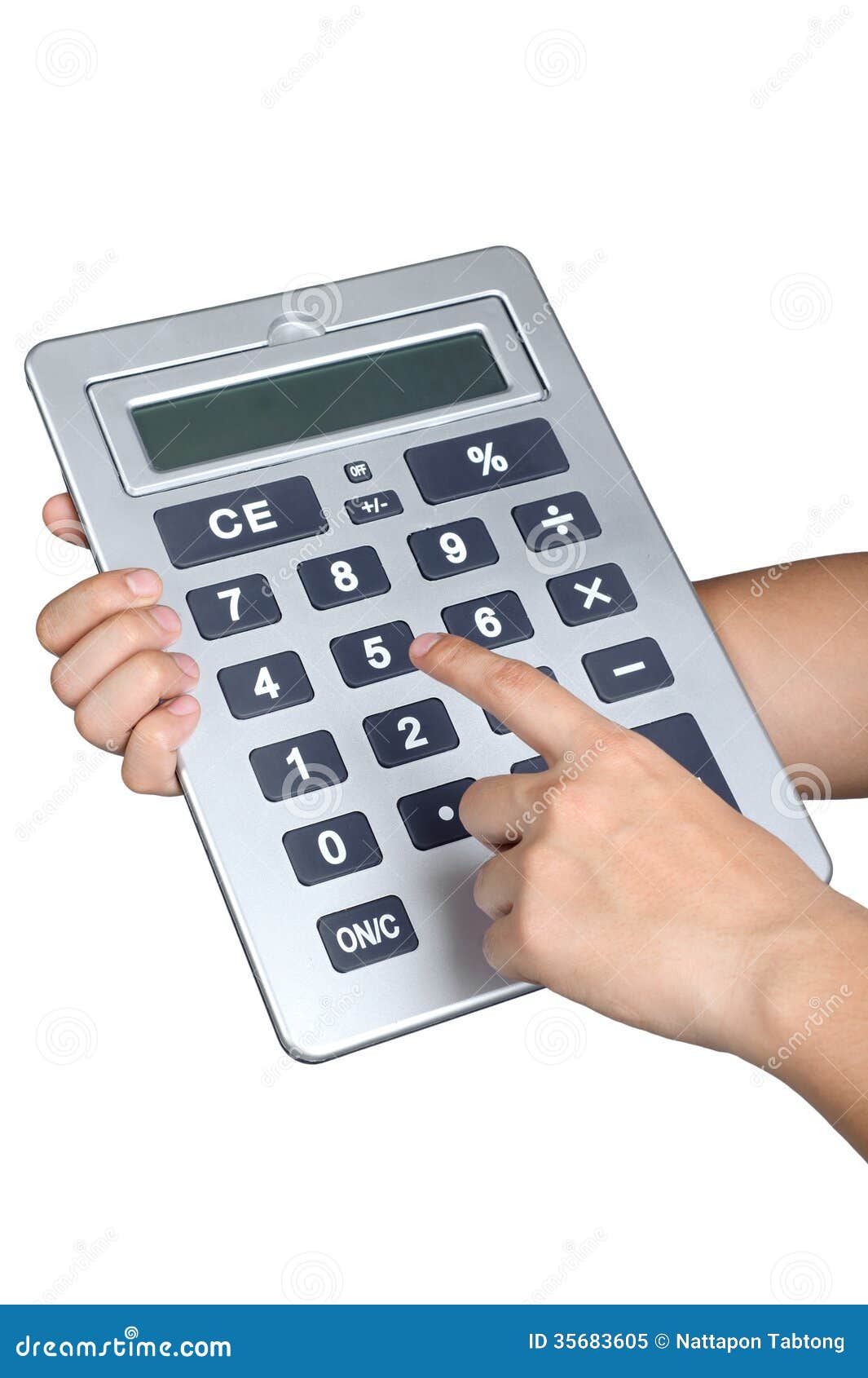 Hand Sign Posture Hold Calculator Isolated Stock Image - Image of adult ...