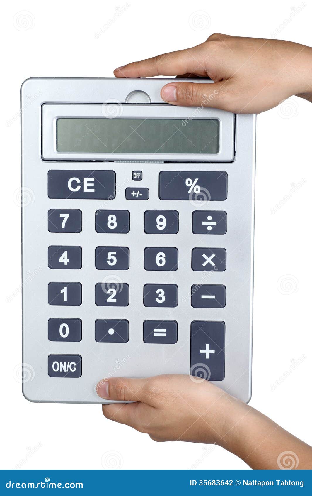 Hand Sign Posture Hold Calculator Isolated Stock Photo - Image of ...