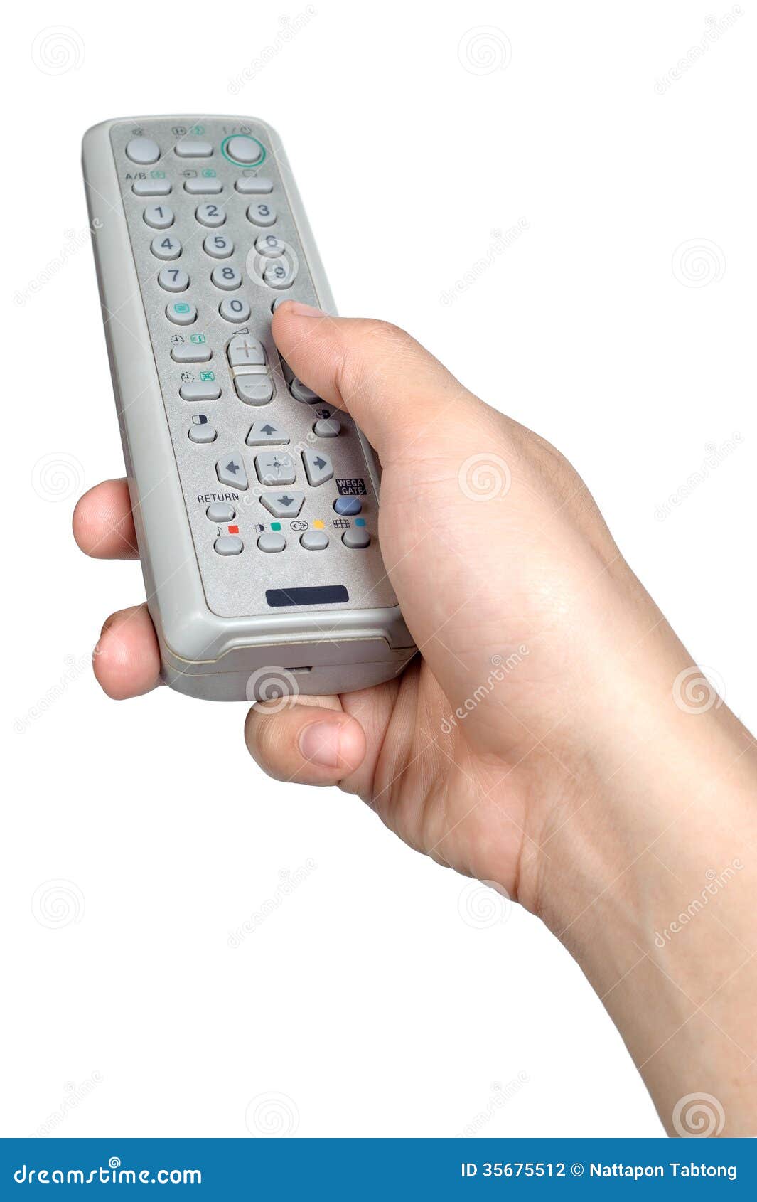 Hand Sign Posture Hold Remote Isolated Stock Photo - Image of advertise ...