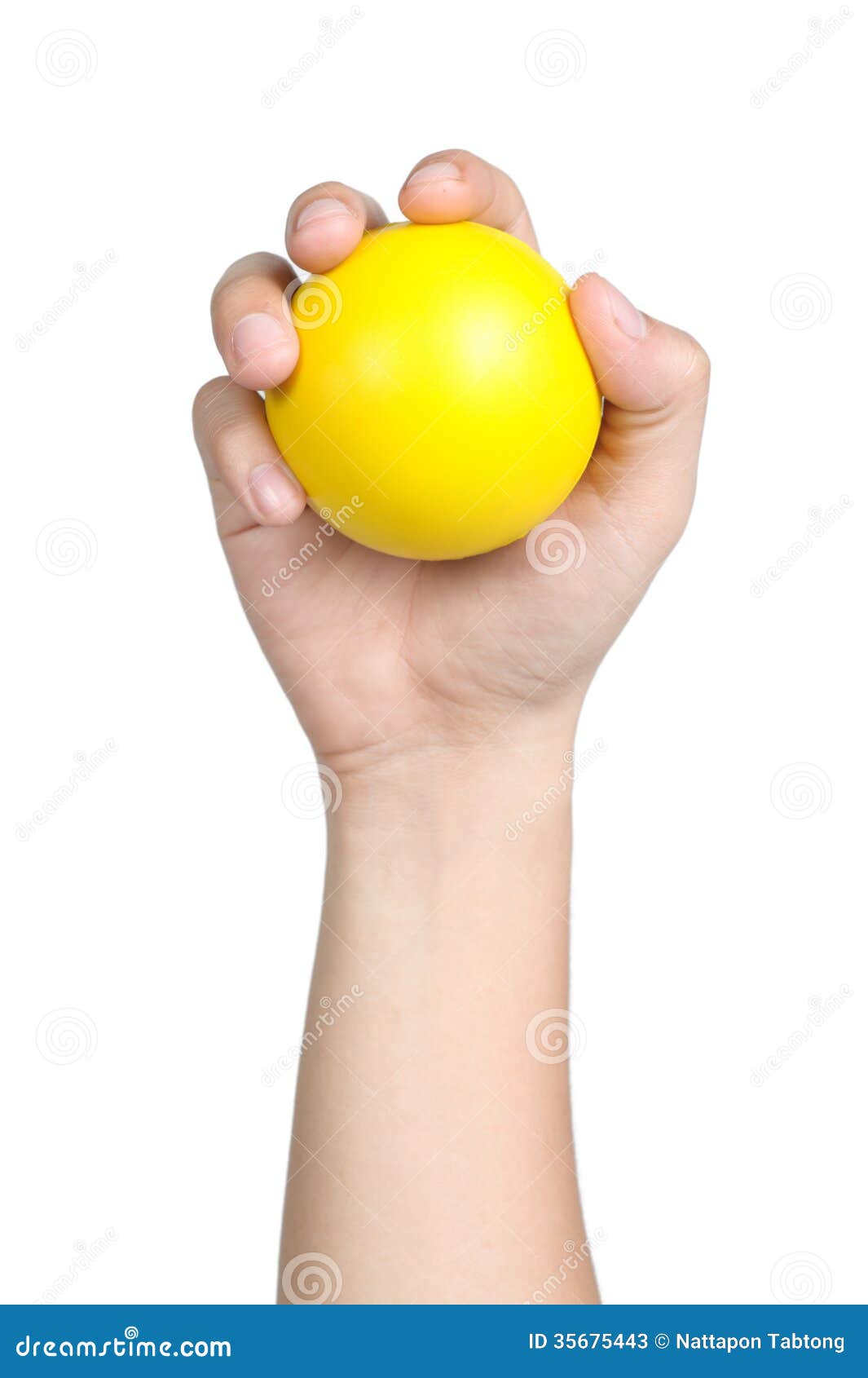 Hand Sign Posture Hold Yellow Ball Yellow Isolated Stock Image - Image ...