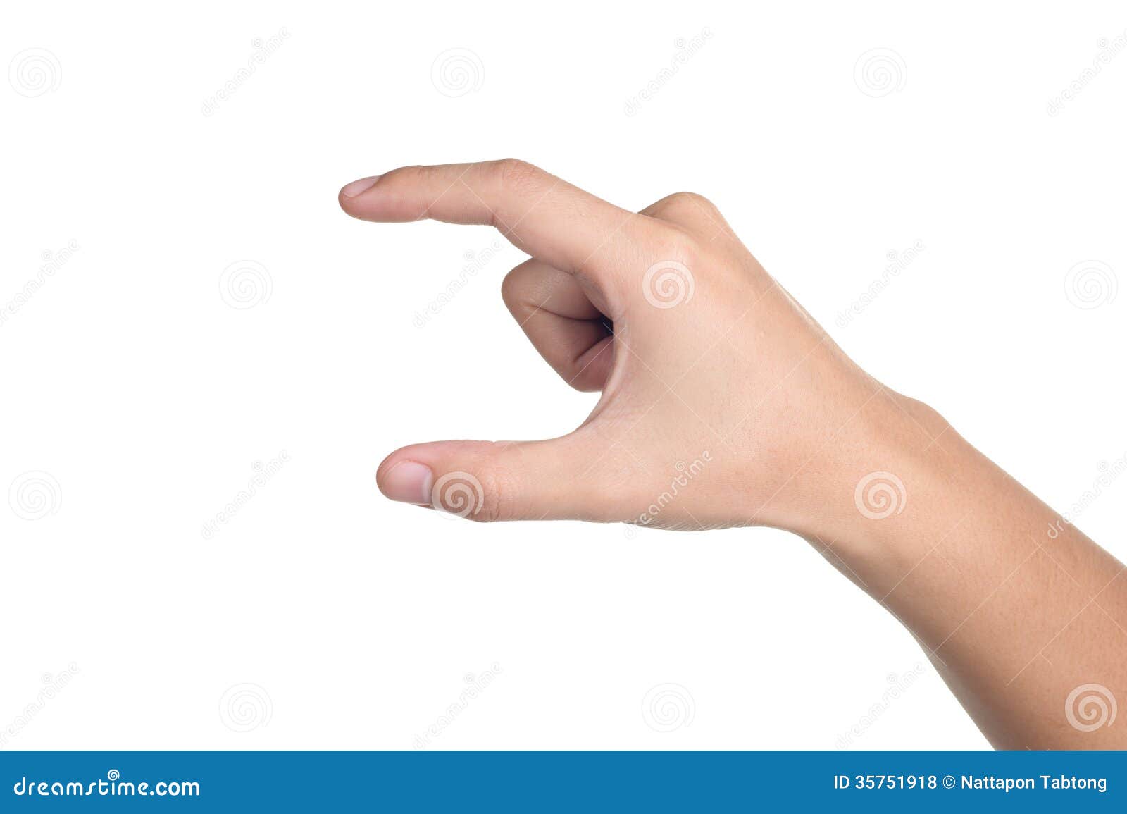 Hand Sign Posture Pick Hold Isolated Stock Photo - Image of index ...