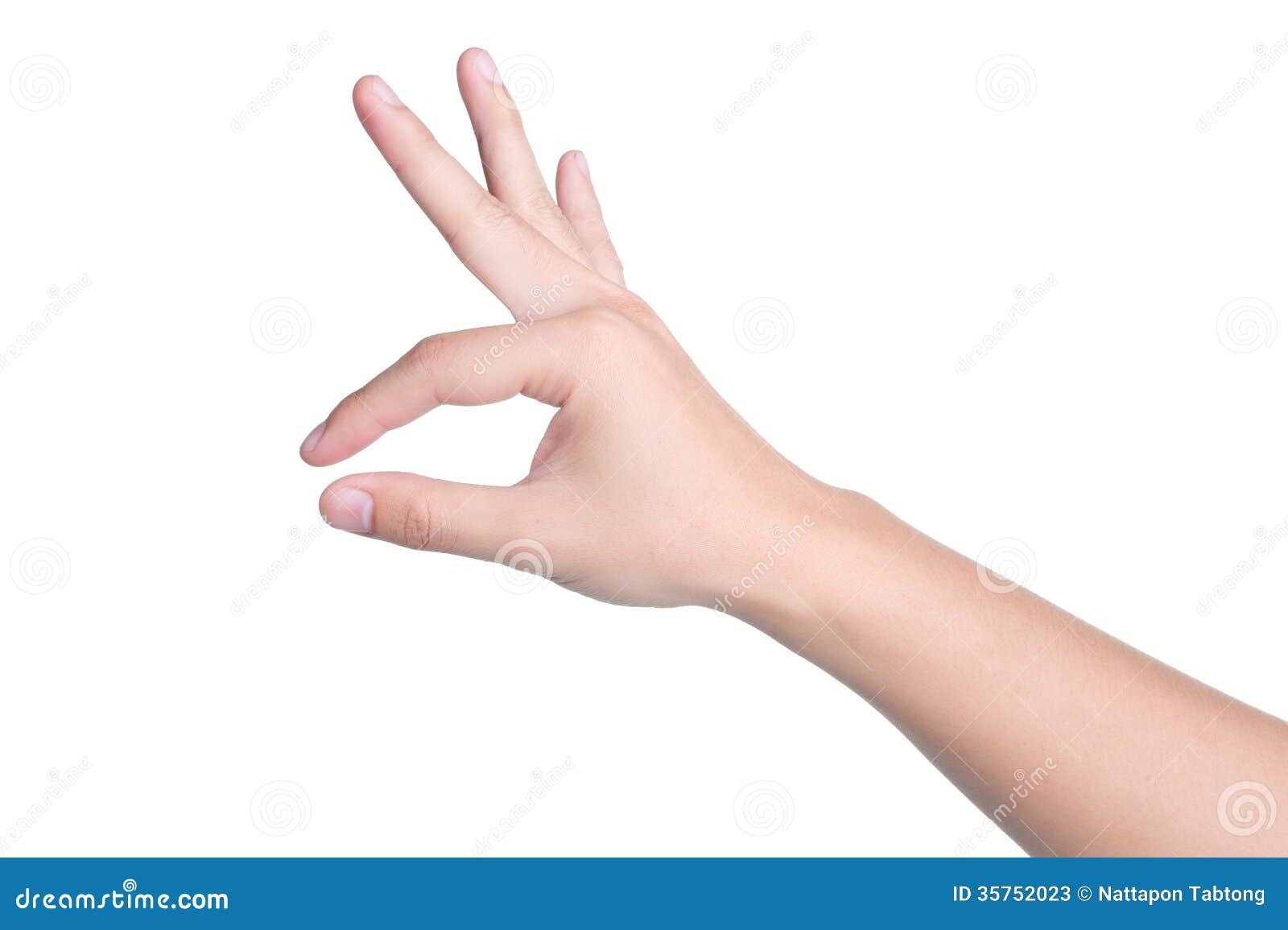 Hand Sign Posture Pick Hold Isolated Stock Image - Image of palm, gift ...
