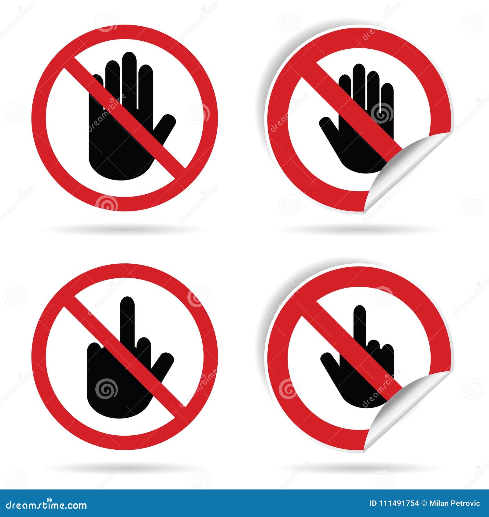 Hand sign set illustration stock vector. Illustration of body - 111491754